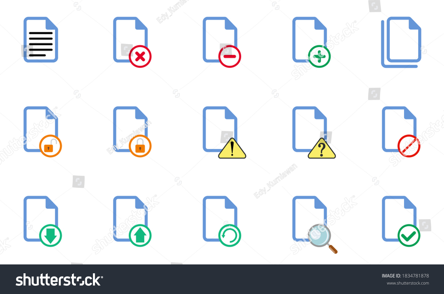 File Icon File Icon Set Illustration Stock Vector (Royalty Free ...