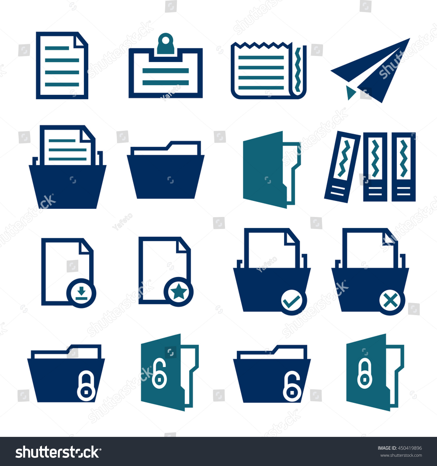 File Icon Set Stock Vector (Royalty Free) 450419896 | Shutterstock