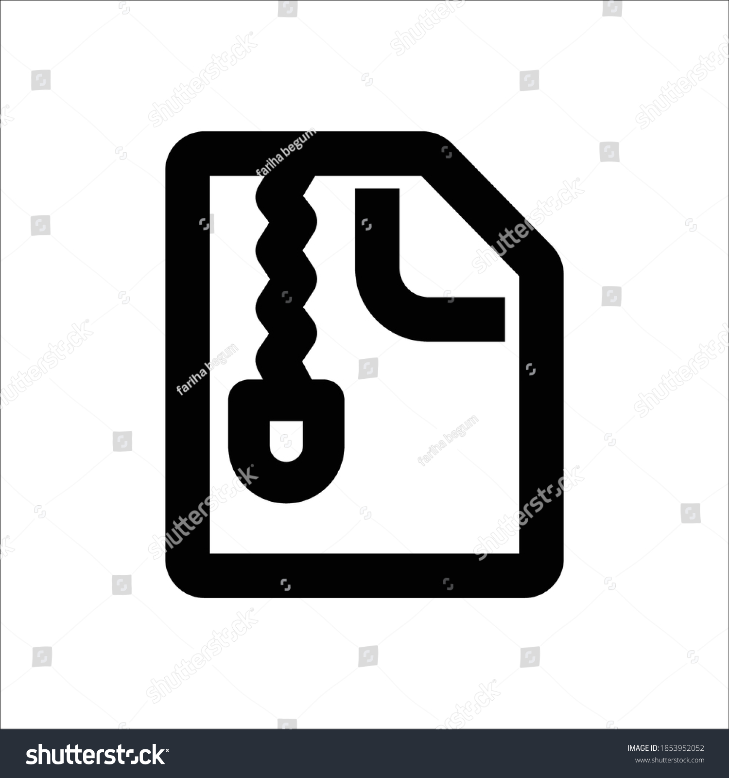 File Icon Vector Illustration Stock Vector (Royalty Free) 1853952052 ...