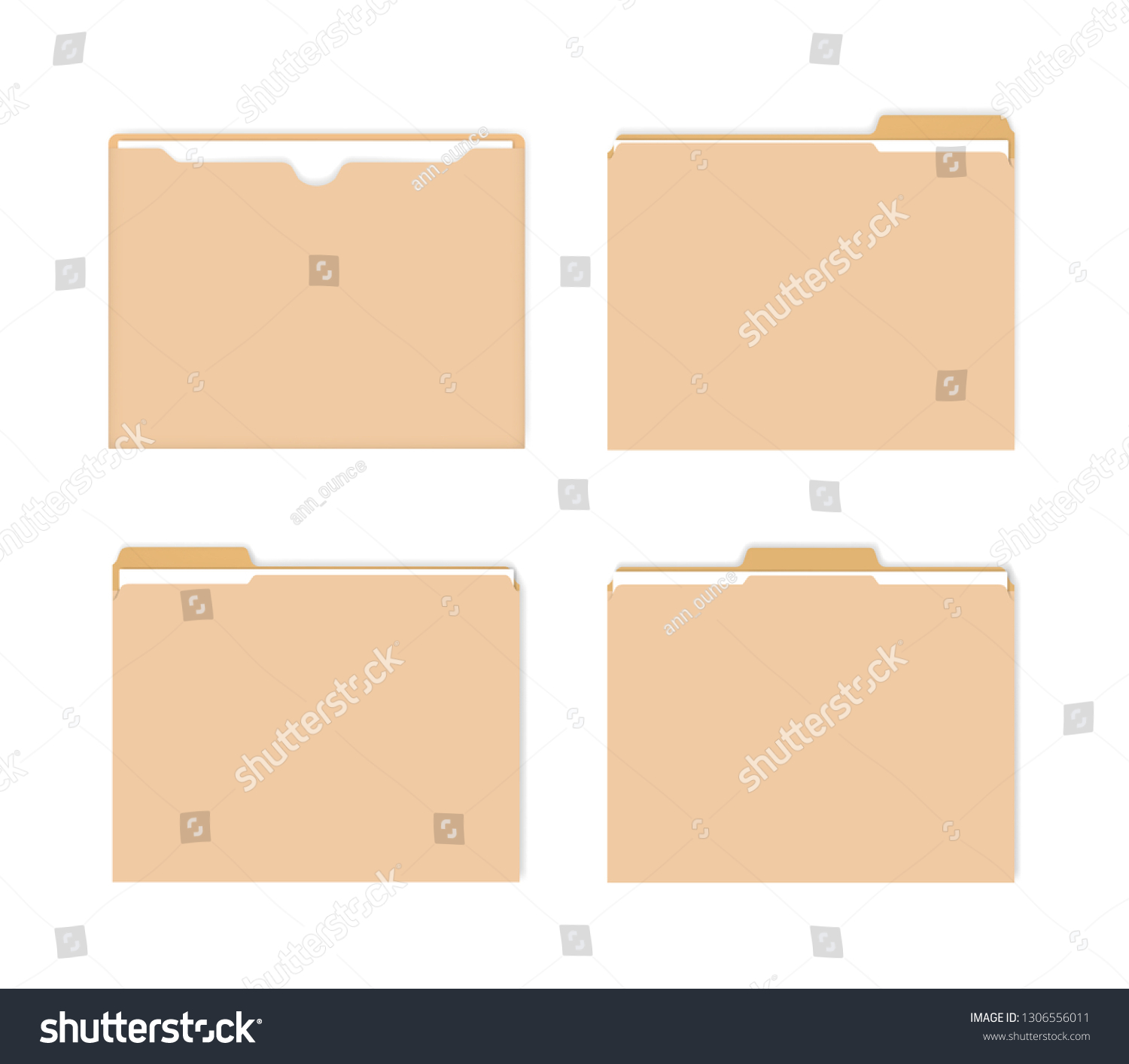 File Jackets Various Tabs Vector Mockup Stock Vector (Royalty Free ...
