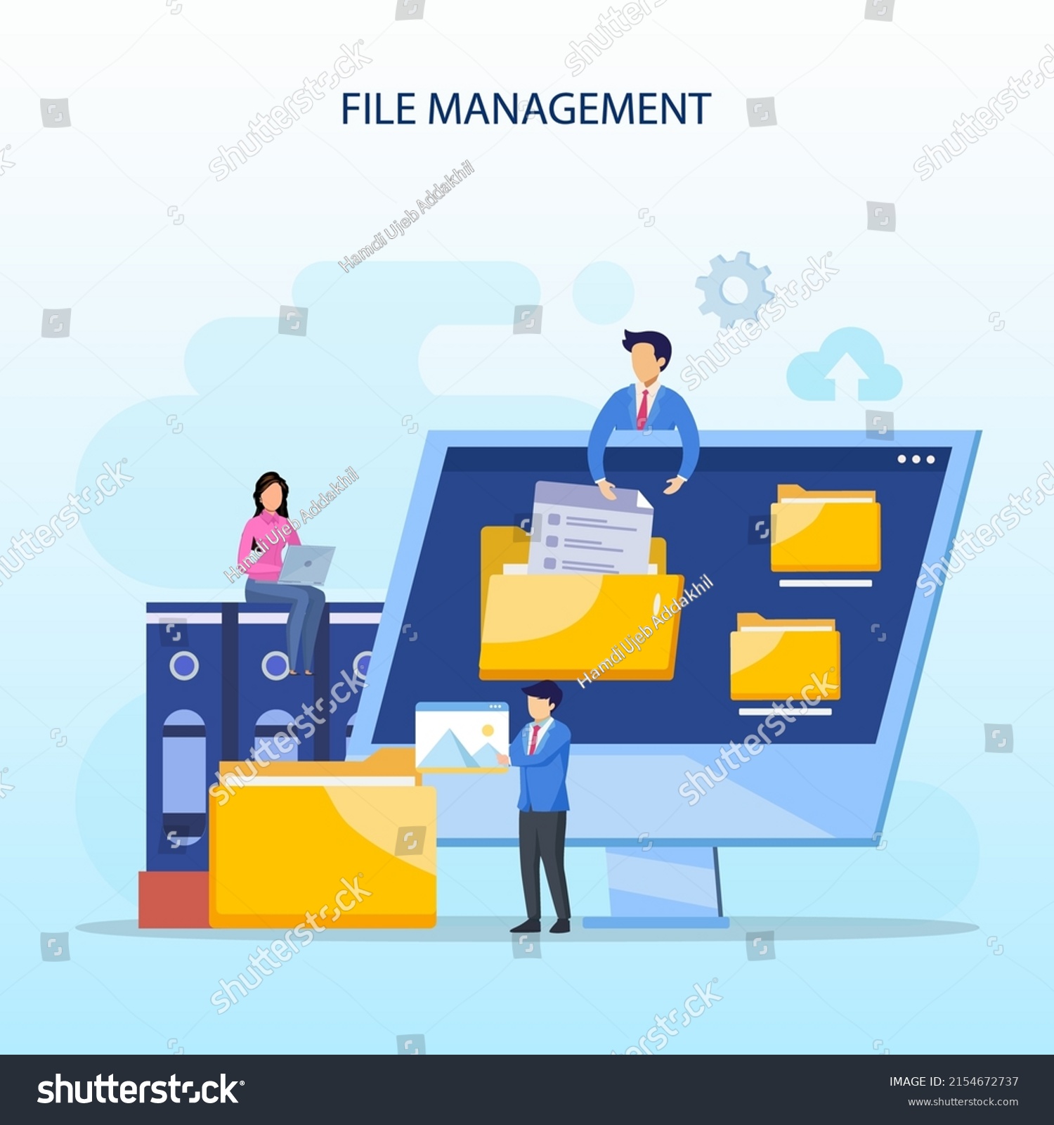 File Management Administration Folder Gallery Corporate Stock Vector ...