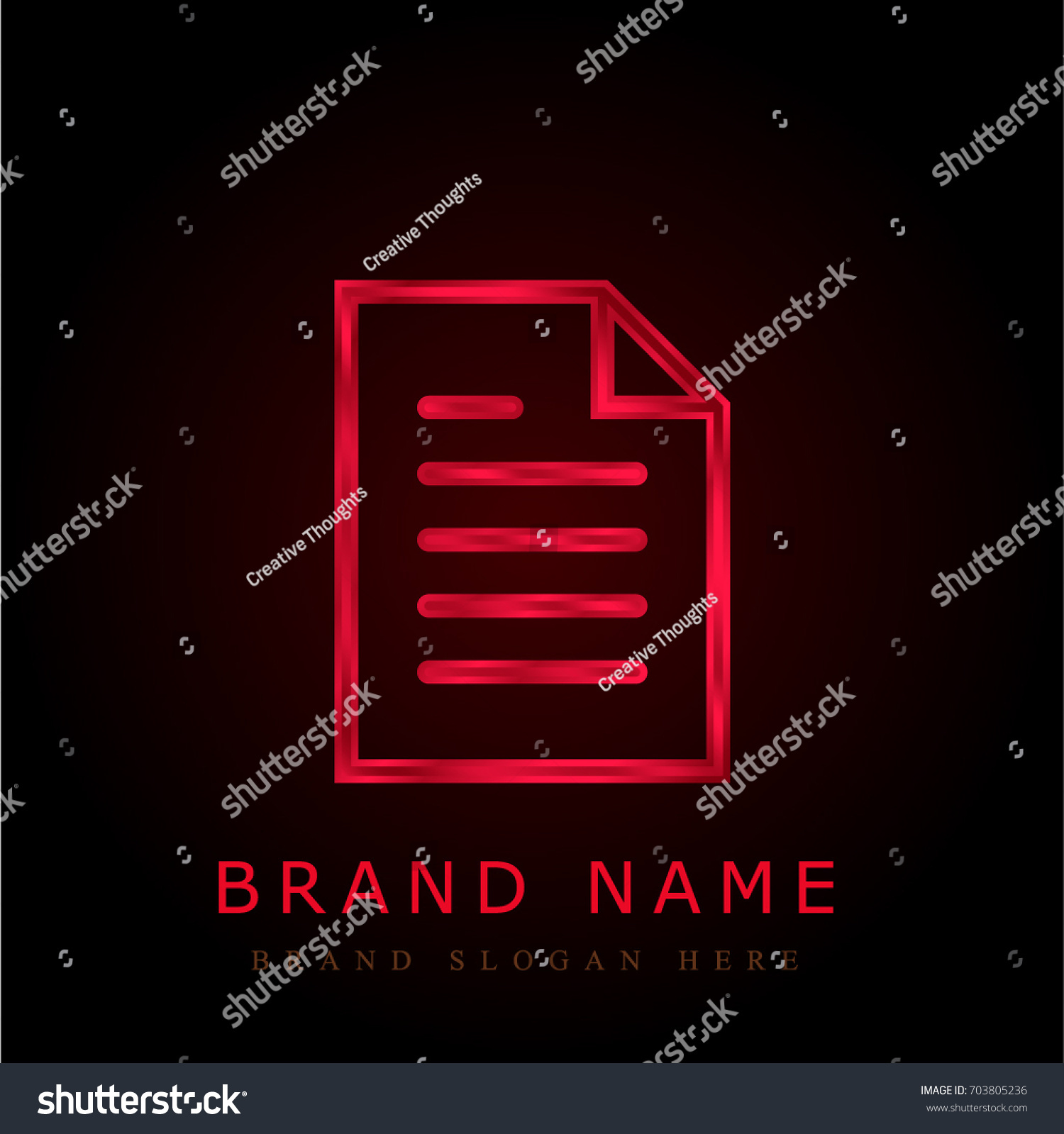 File Red Chromium Metallic Logo Stock Vector (Royalty Free) 703805236 ...