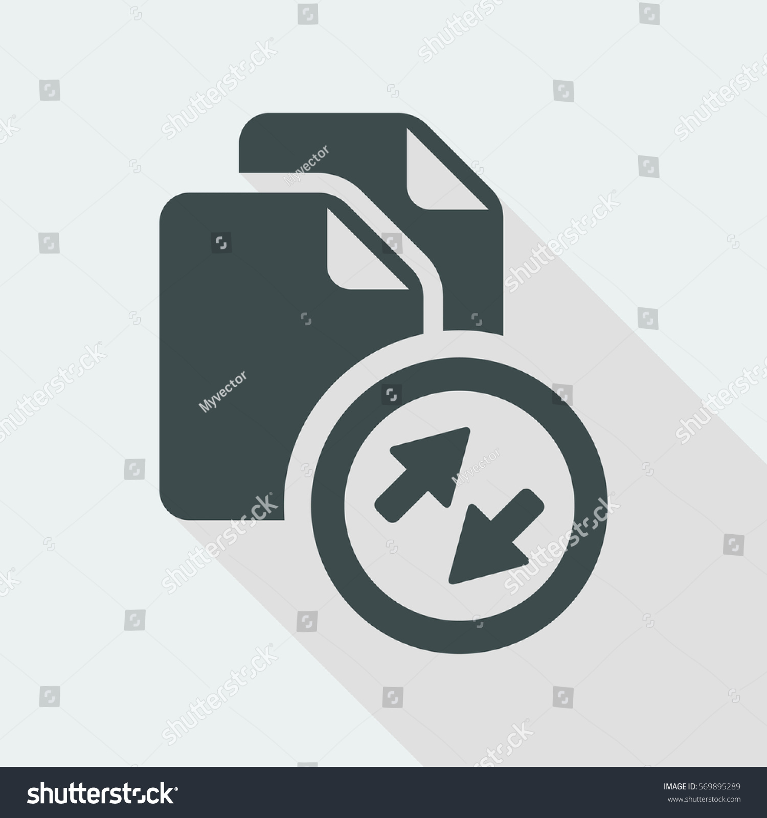 File Sharing Flat Minimal Icon Stock Vector (Royalty Free) 569895289
