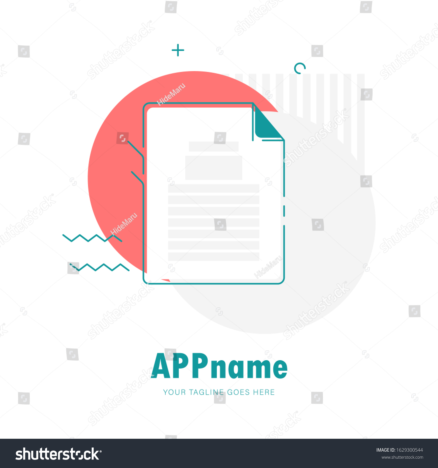 File Splash Screen App Icon Stock Vector (Royalty Free) 1629300544 ...