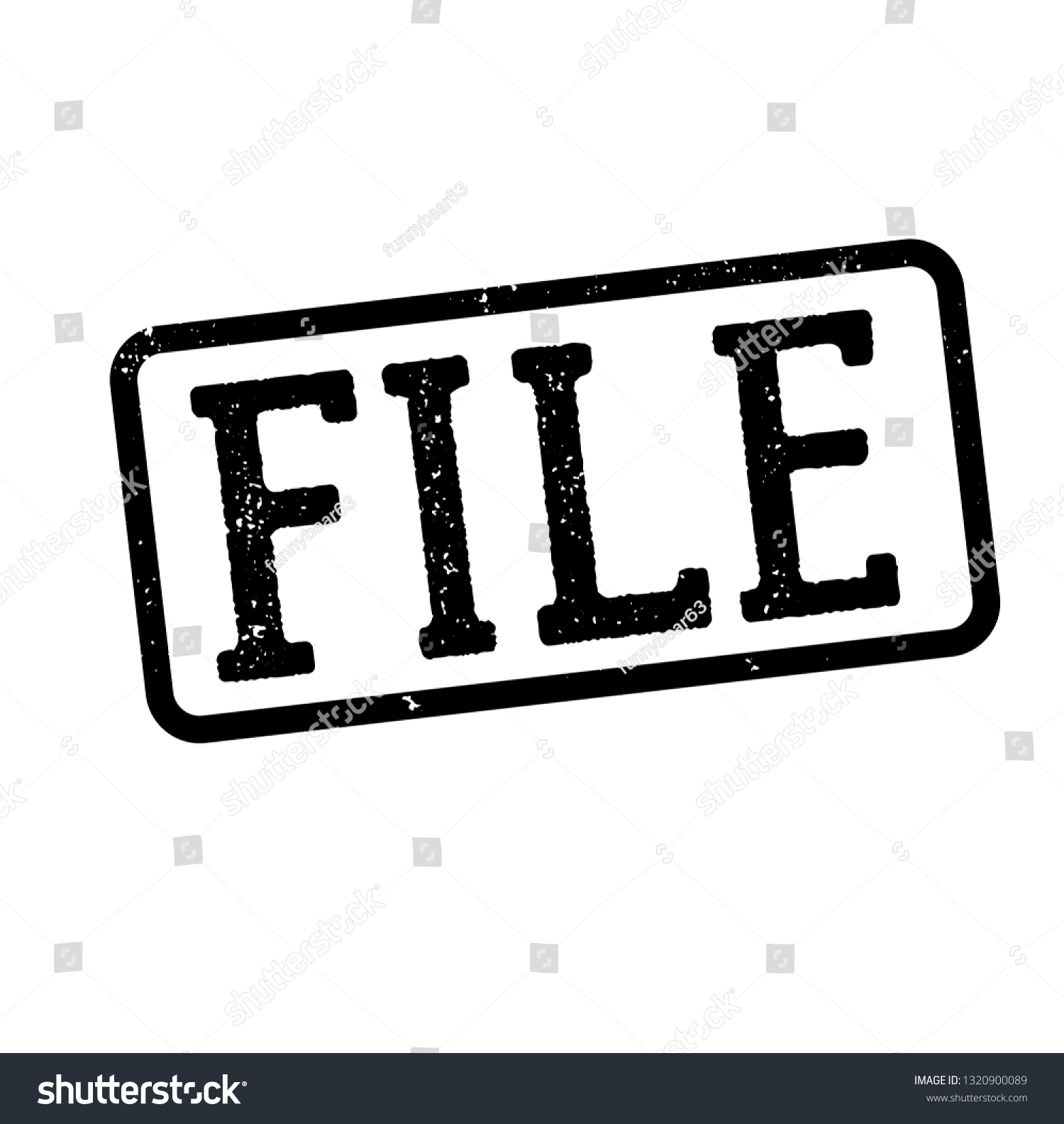 File Stamp On White Background Stock Vector (Royalty Free) 1320900089 ...