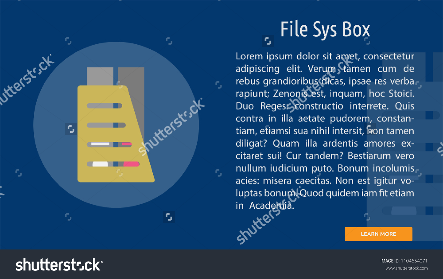 File Sys Box Banner Design Stock Vector (Royalty Free) 1104654071 ...
