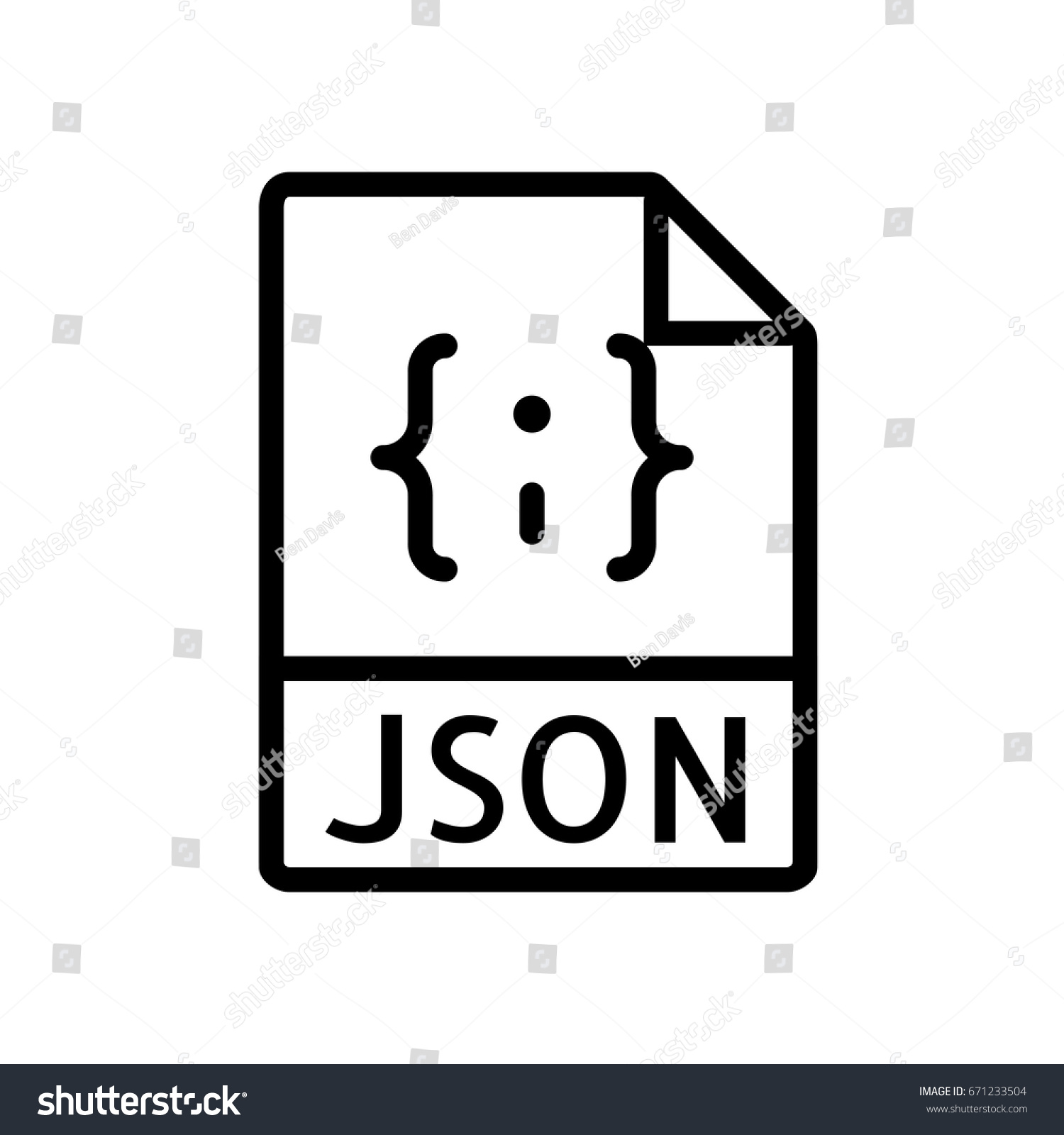 File Type Icons Json File Outline Stock Vector (Royalty Free) 671233504 File Type Icons Json File Outline Stock Vector (Royalty Free) 671233504