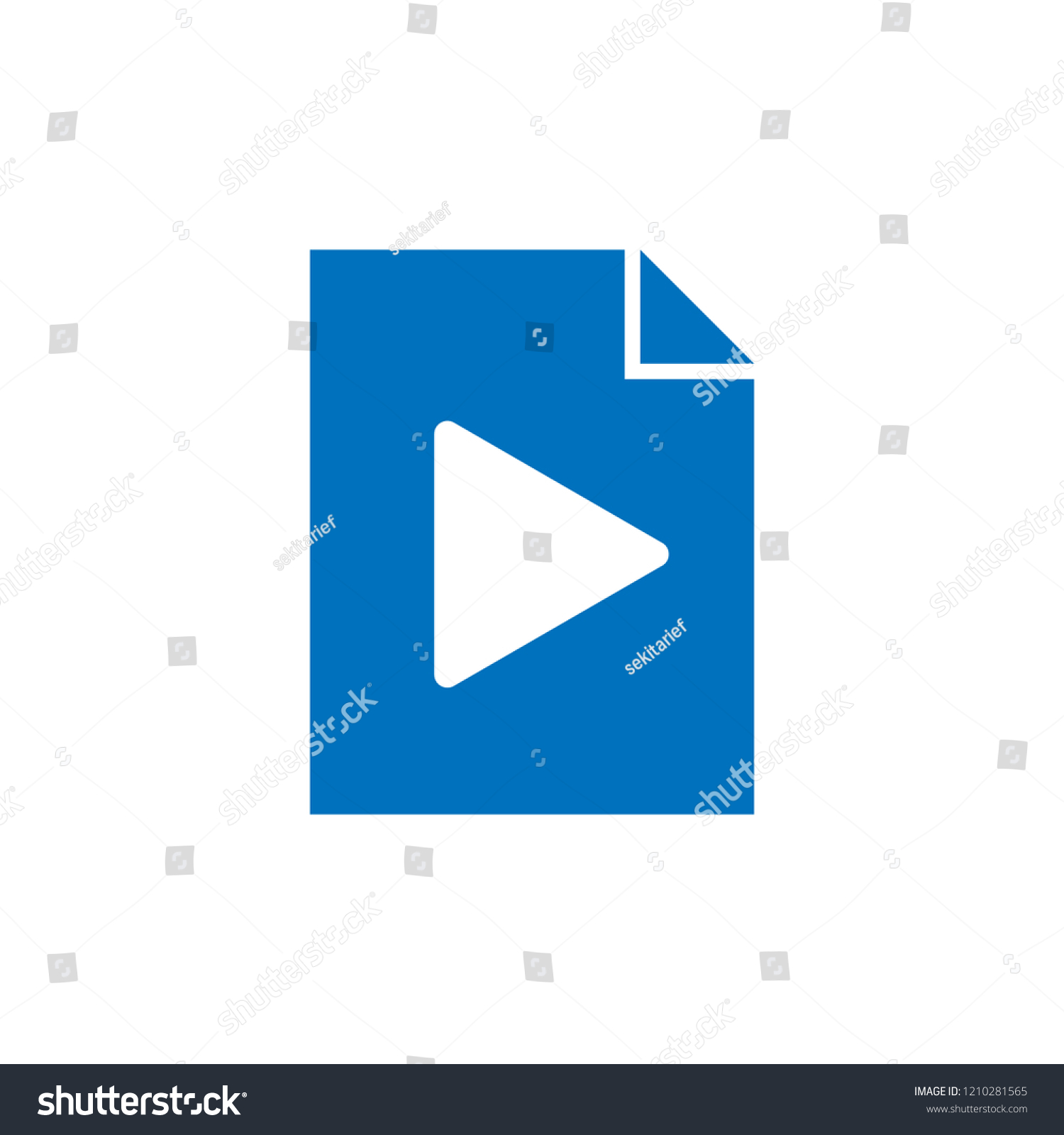 File Vector Icon File Play Icon Stock Vector (Royalty Free) 1210281565 ...