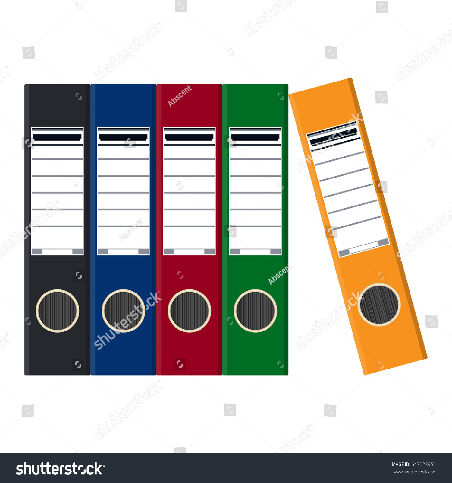 Files Ring Binders Colorful Office Folders Stock Vector (Royalty Free ... Files Ring Binders Colorful Office Folders Stock Vector (Royalty Free ...