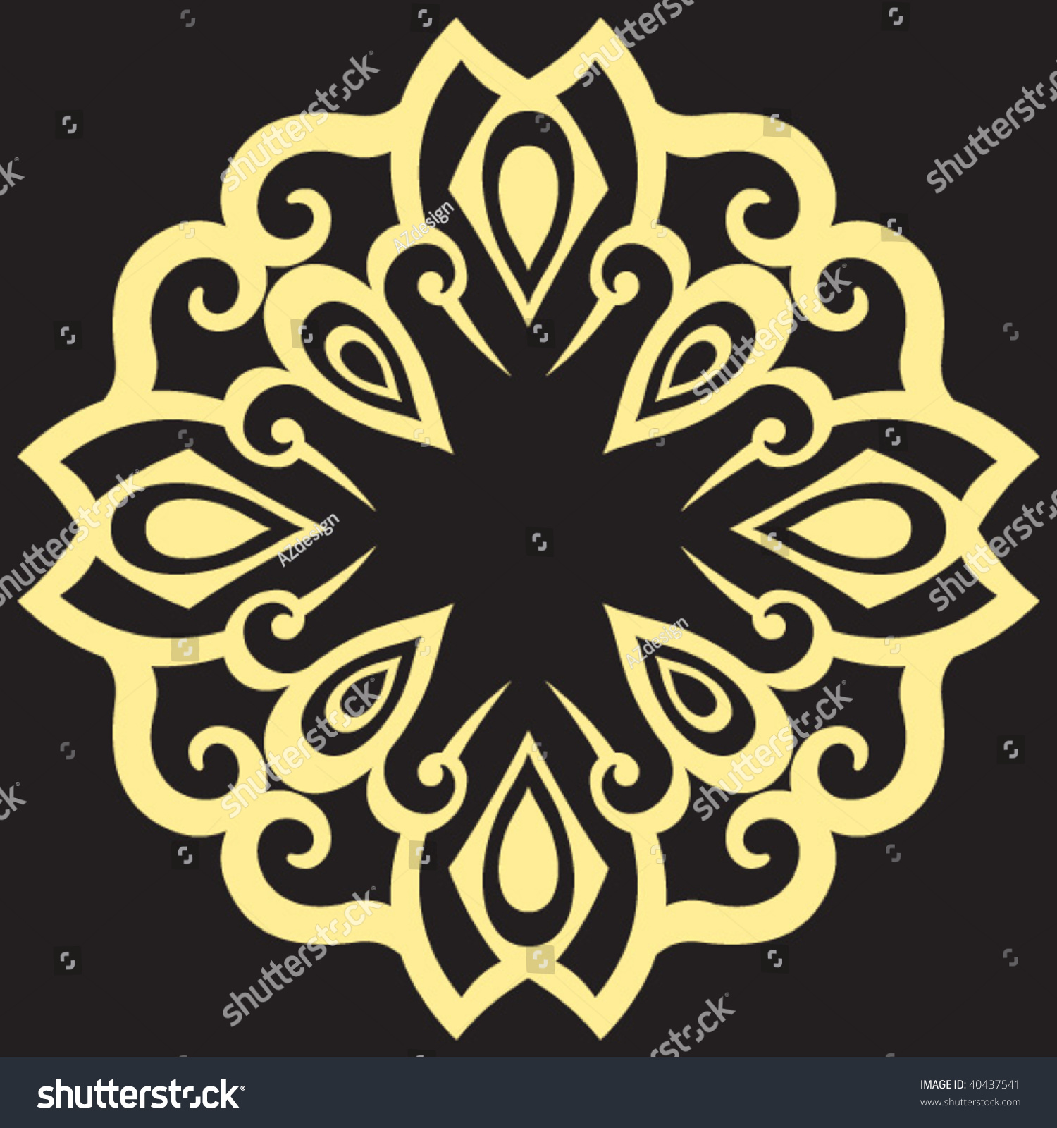 Filigree Floral Design Element Vector Image Stock Vector (Royalty Free ...