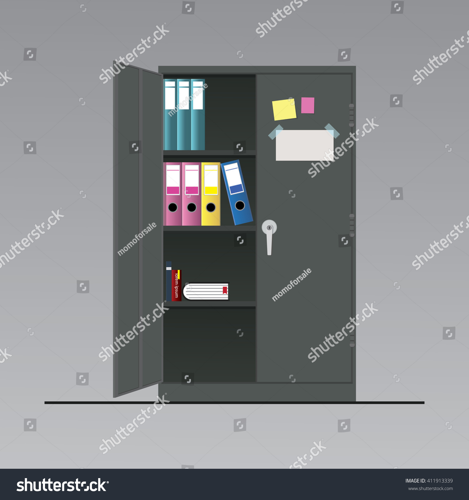 Filing Cabinetfor Document Storage Stock Vector (Royalty Free) 411913339