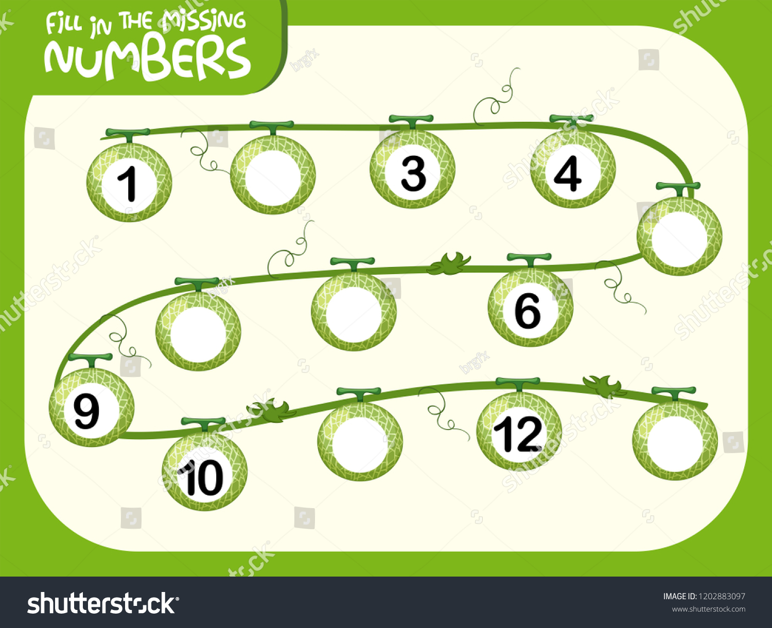 Fill Missing Number Worksheet Illustration Stock Vector (Royalty Free ... Fill Missing Number Worksheet Illustration Stock Vector (Royalty Free ...