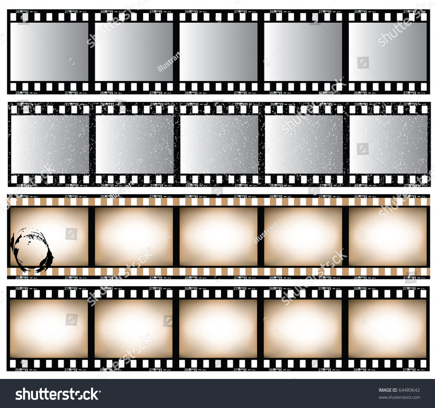 Film Strips Stock Vector 64489642 : Shutterstock