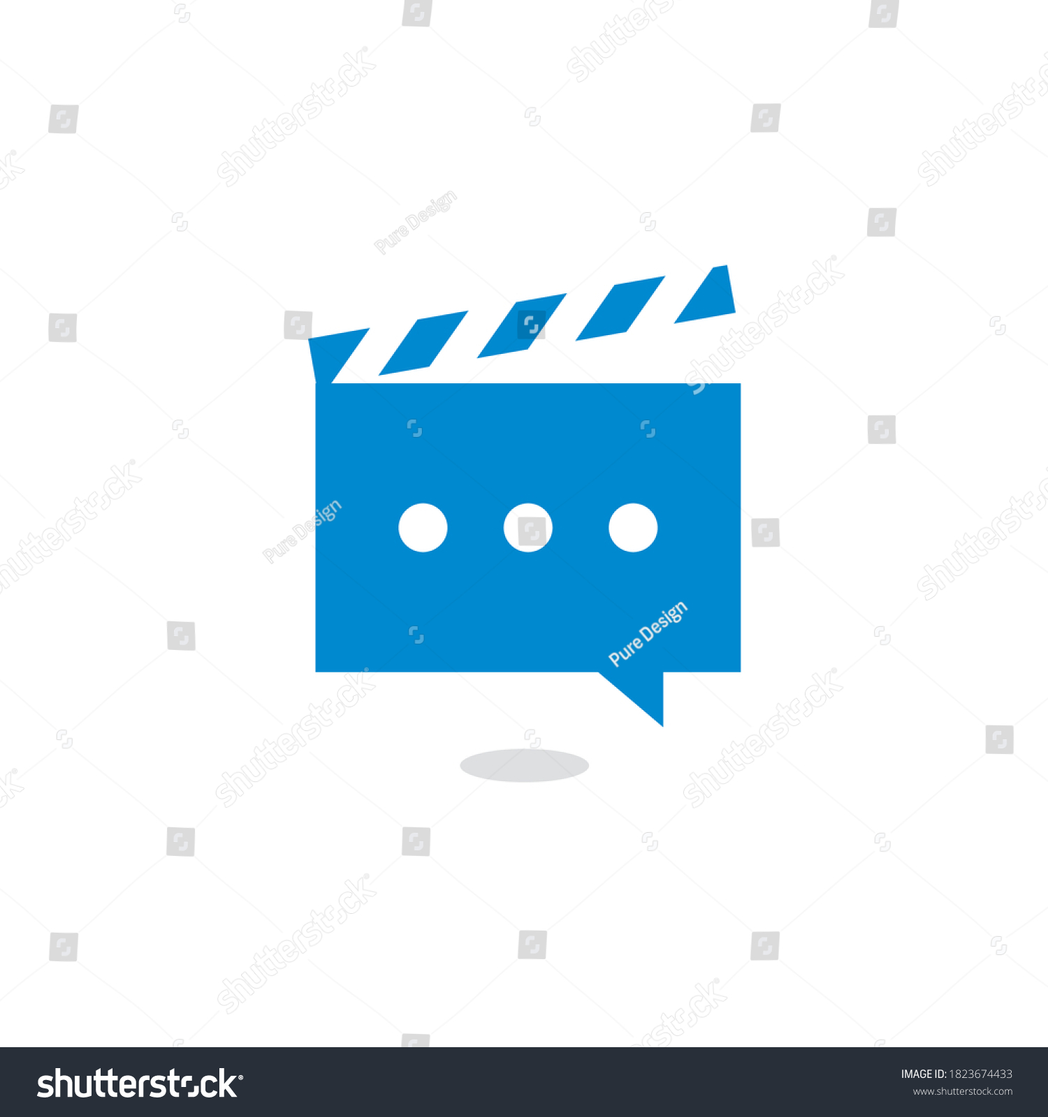 Film Talk Vector Technology Logo Stock Vector (Royalty Free) 1823674433 ...