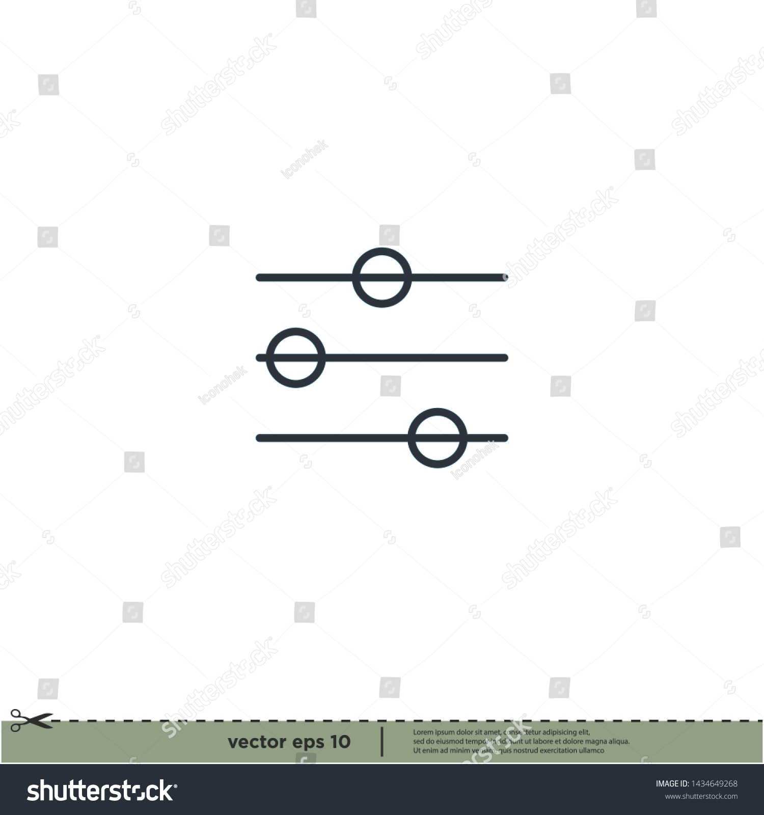 Filter Control Adjustment Icon Logo Template Stock Vector (Royalty Free ...
