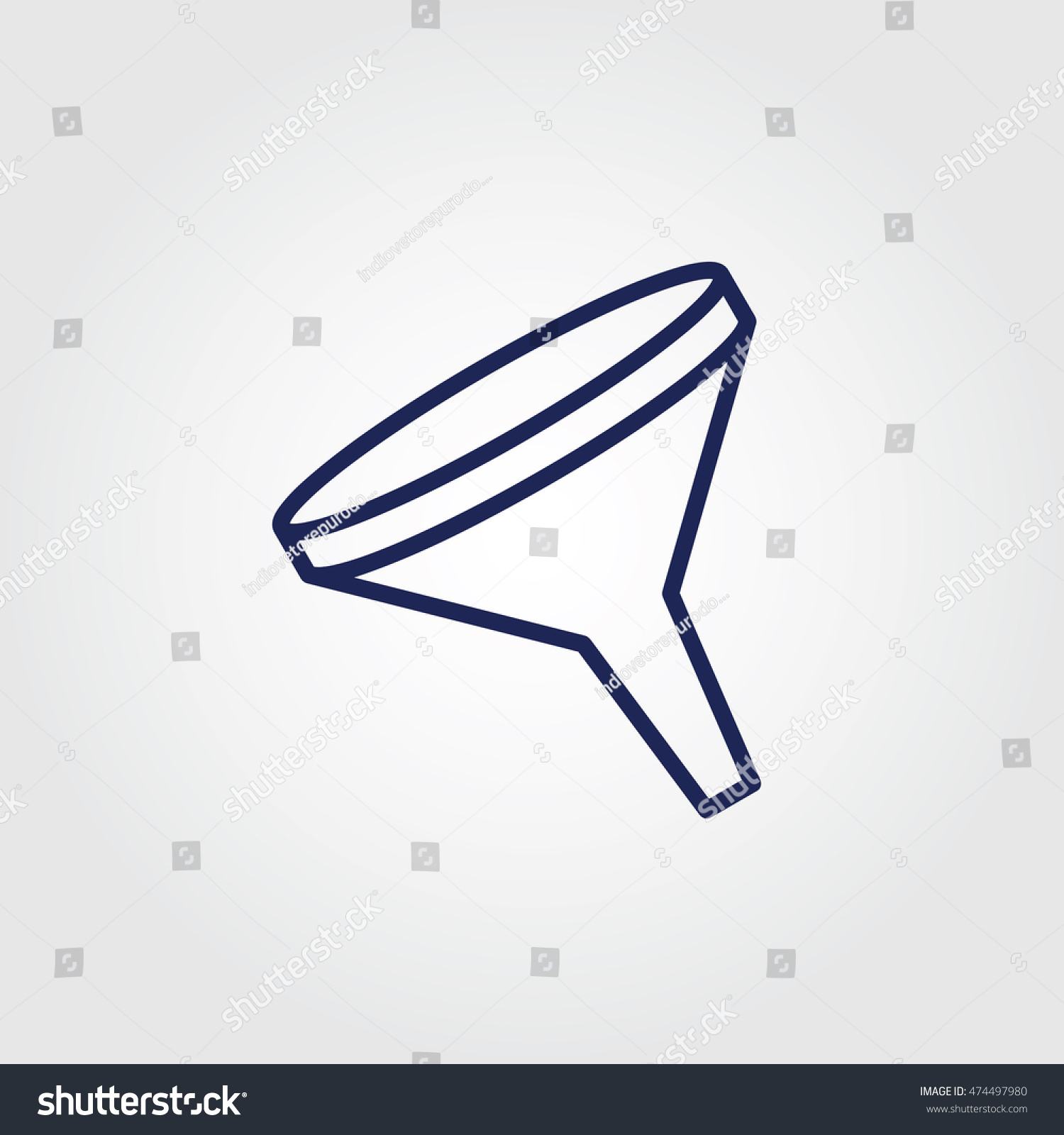 Filter Funnel Line Art Icon Stock Vector (Royalty Free) 474497980 ...
