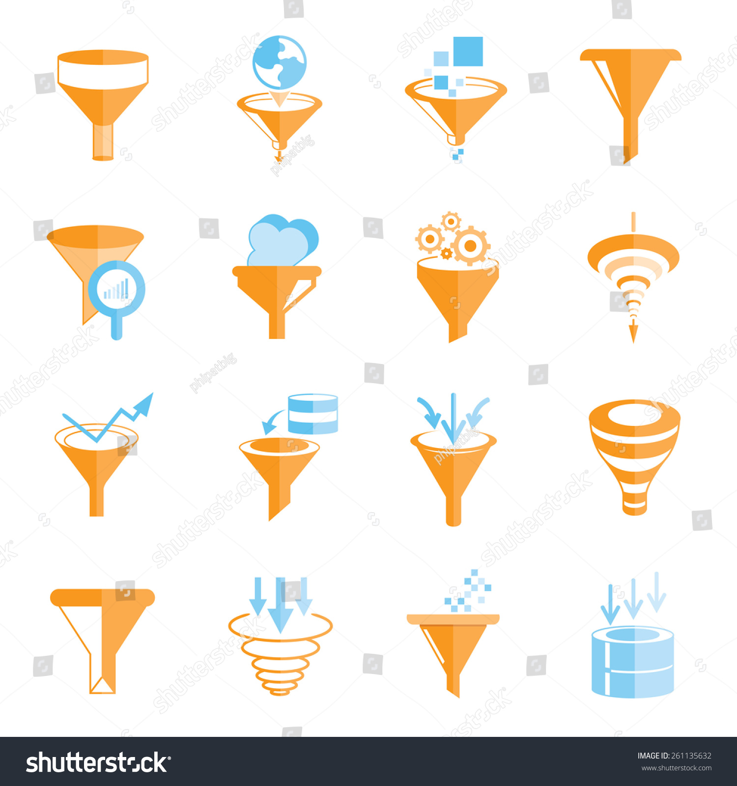 Filter Icons Stock Vector (Royalty Free) 261135632