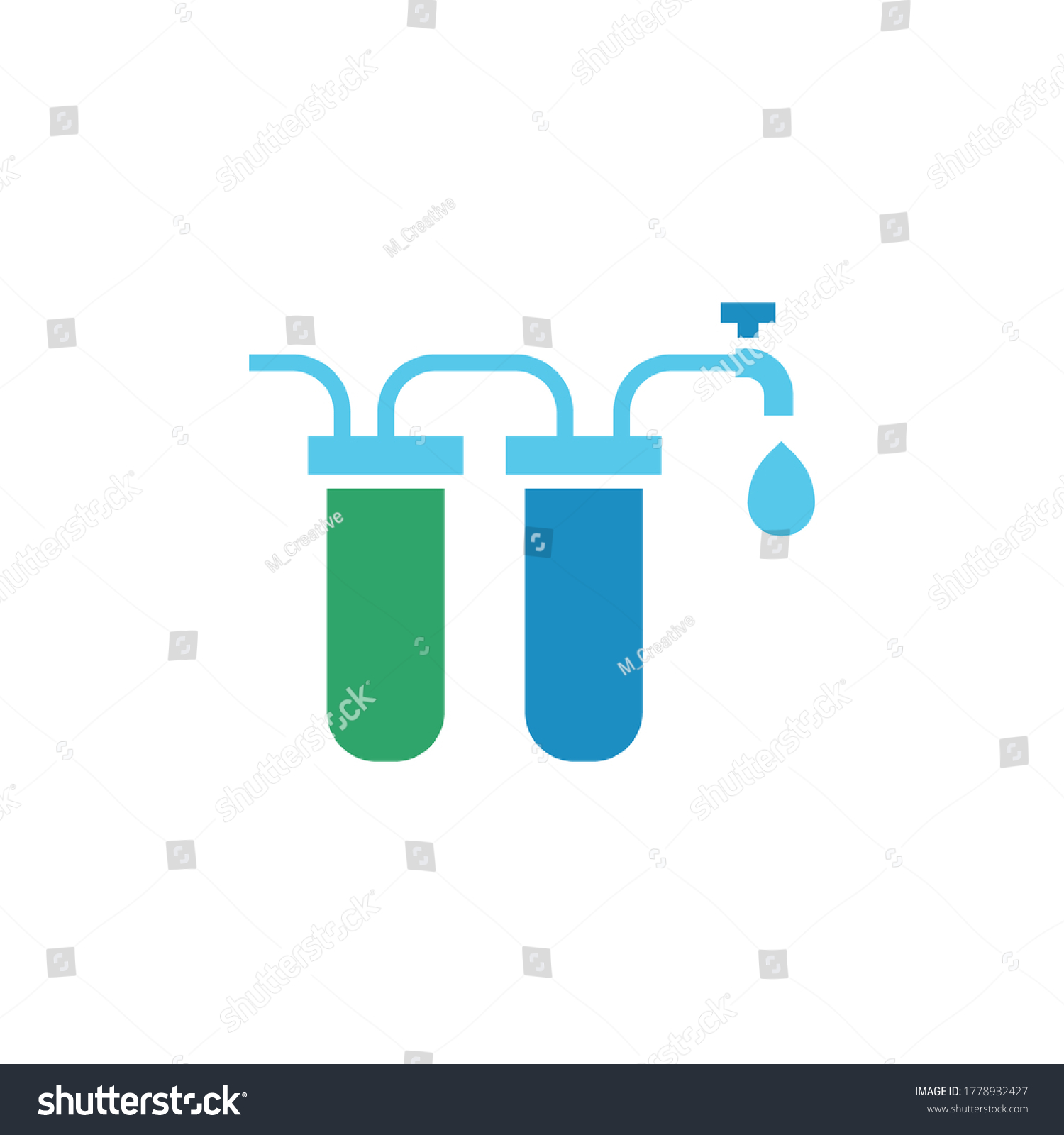 Filter Water Vector Icon Logo Design Stock Vector (Royalty Free ...