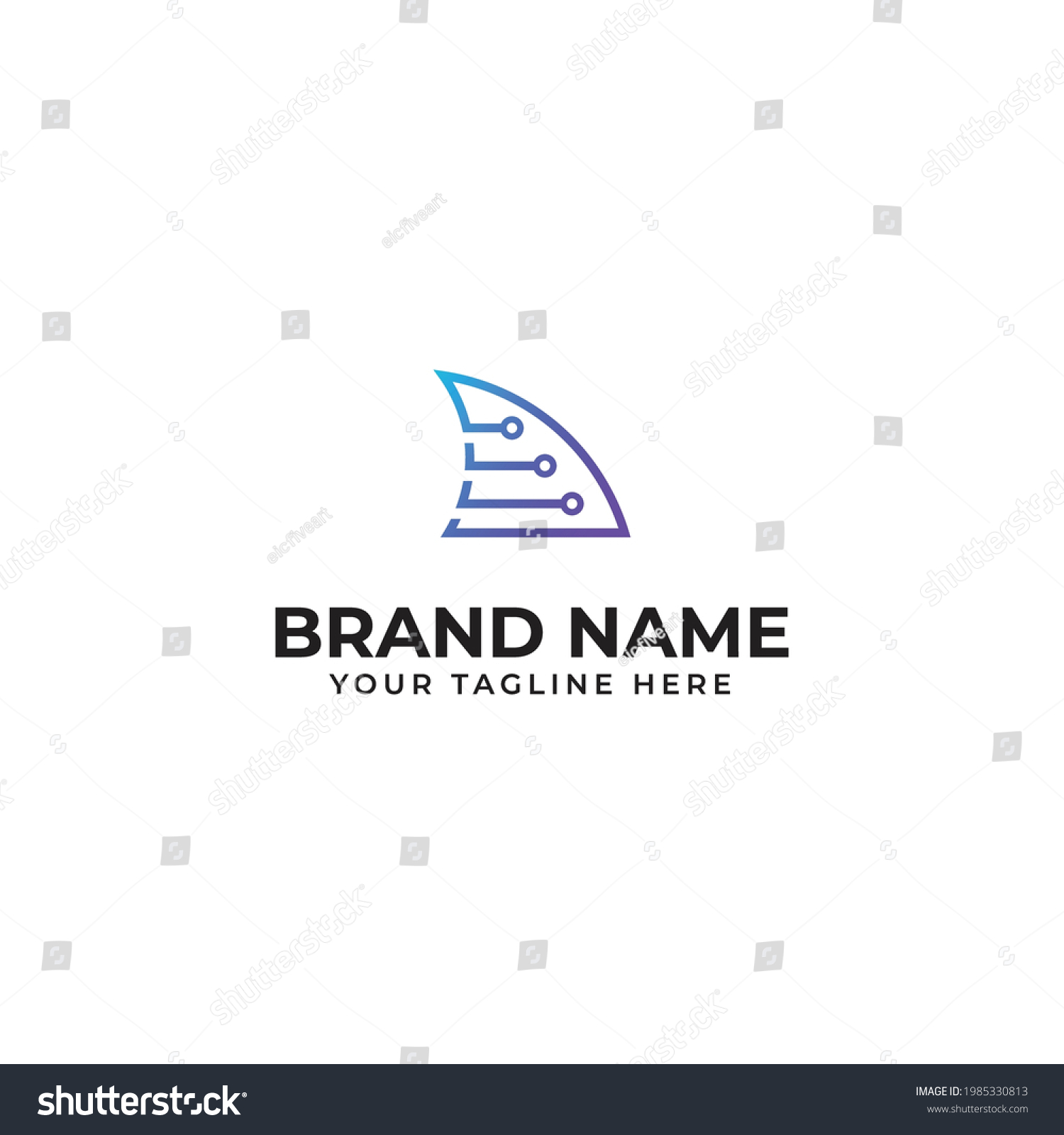 Fin Tech Shark Technology Vector Logo Stock Vector (Royalty Free ...