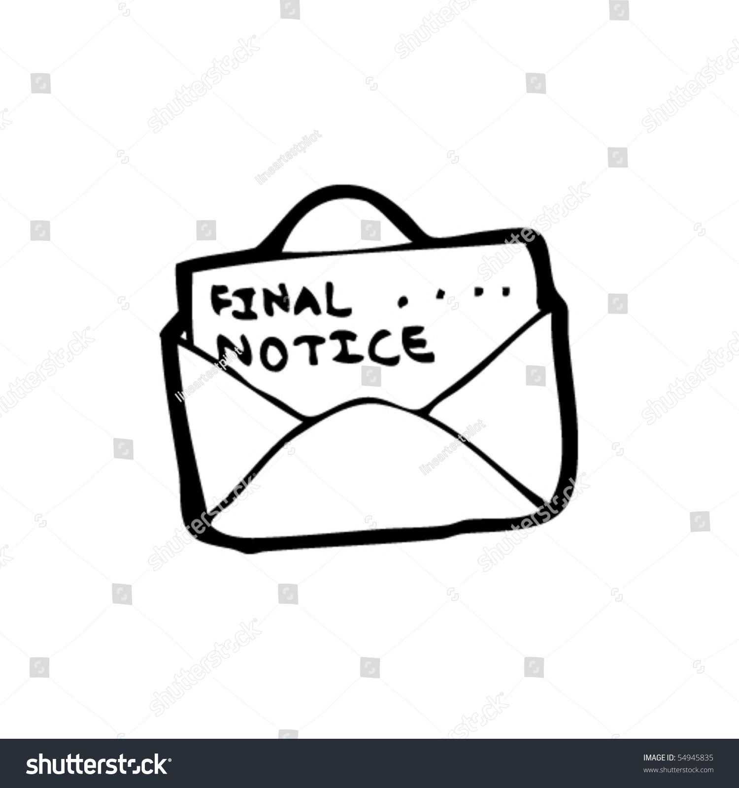 Final Notice Letter Drawing Stock Vector (Royalty Free) 54945835