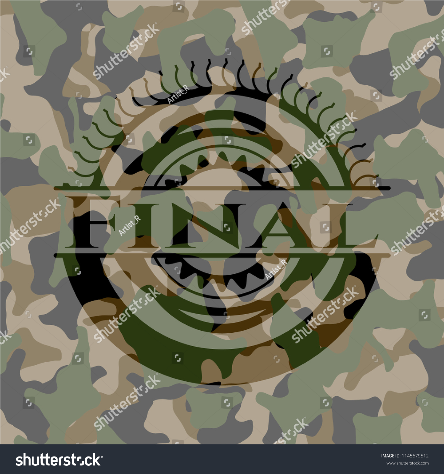 Final Written On Camo Texture Stock Vector (Royalty Free) 1145679512 ...