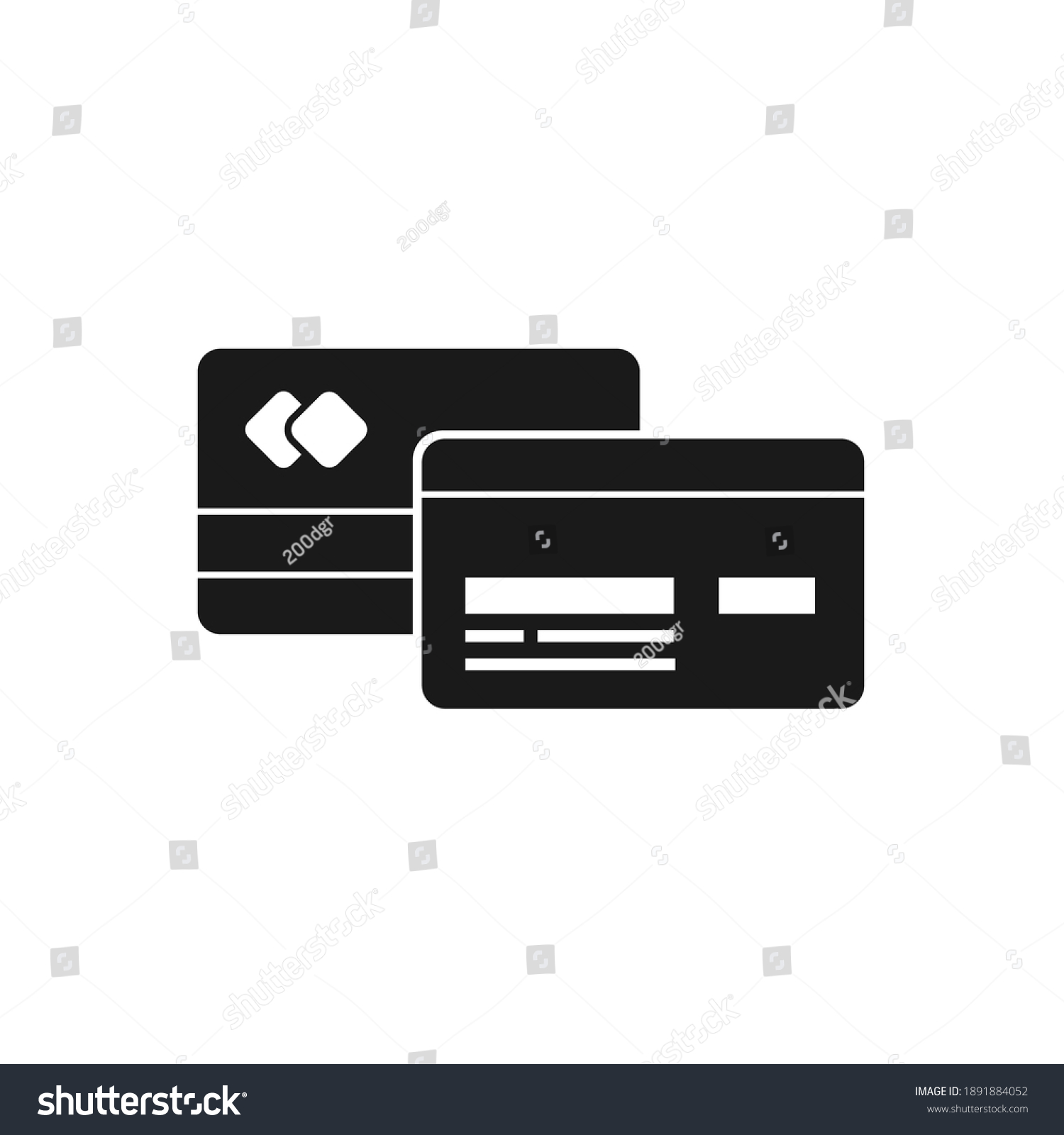 Finance Card Solid Style Icon Payment Stock Vector (Royalty Free ...
