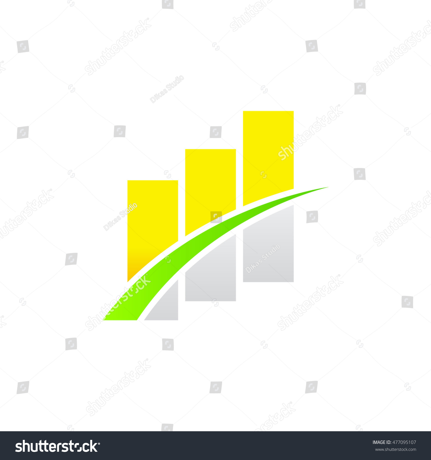 Finance Chart Bar Logo Template Design Stock Vector (Royalty Free ...