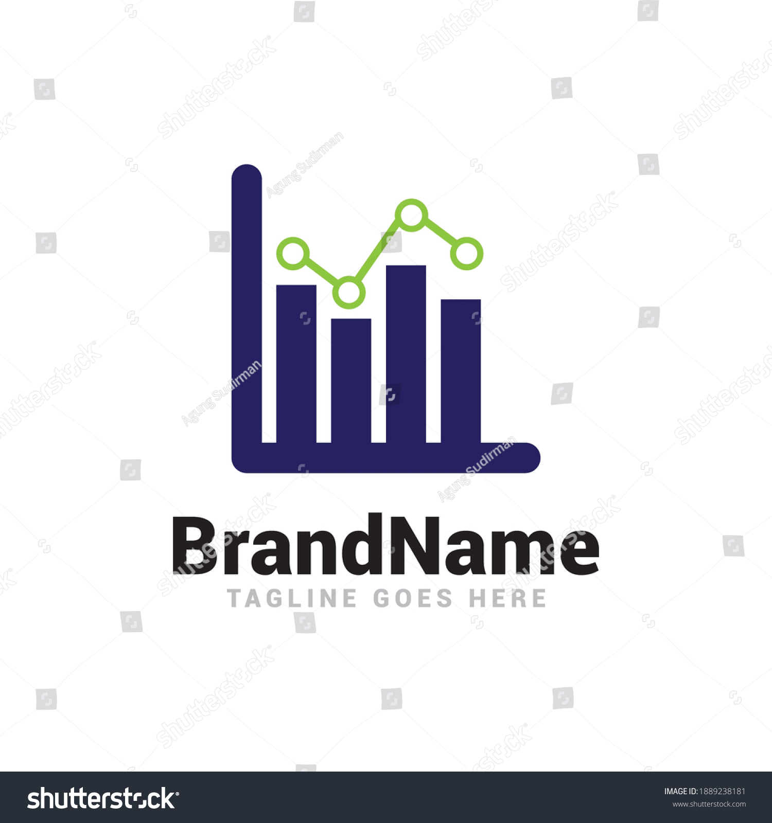 Finance Chart Logo Icon Vector Template Stock Vector (Royalty Free ...