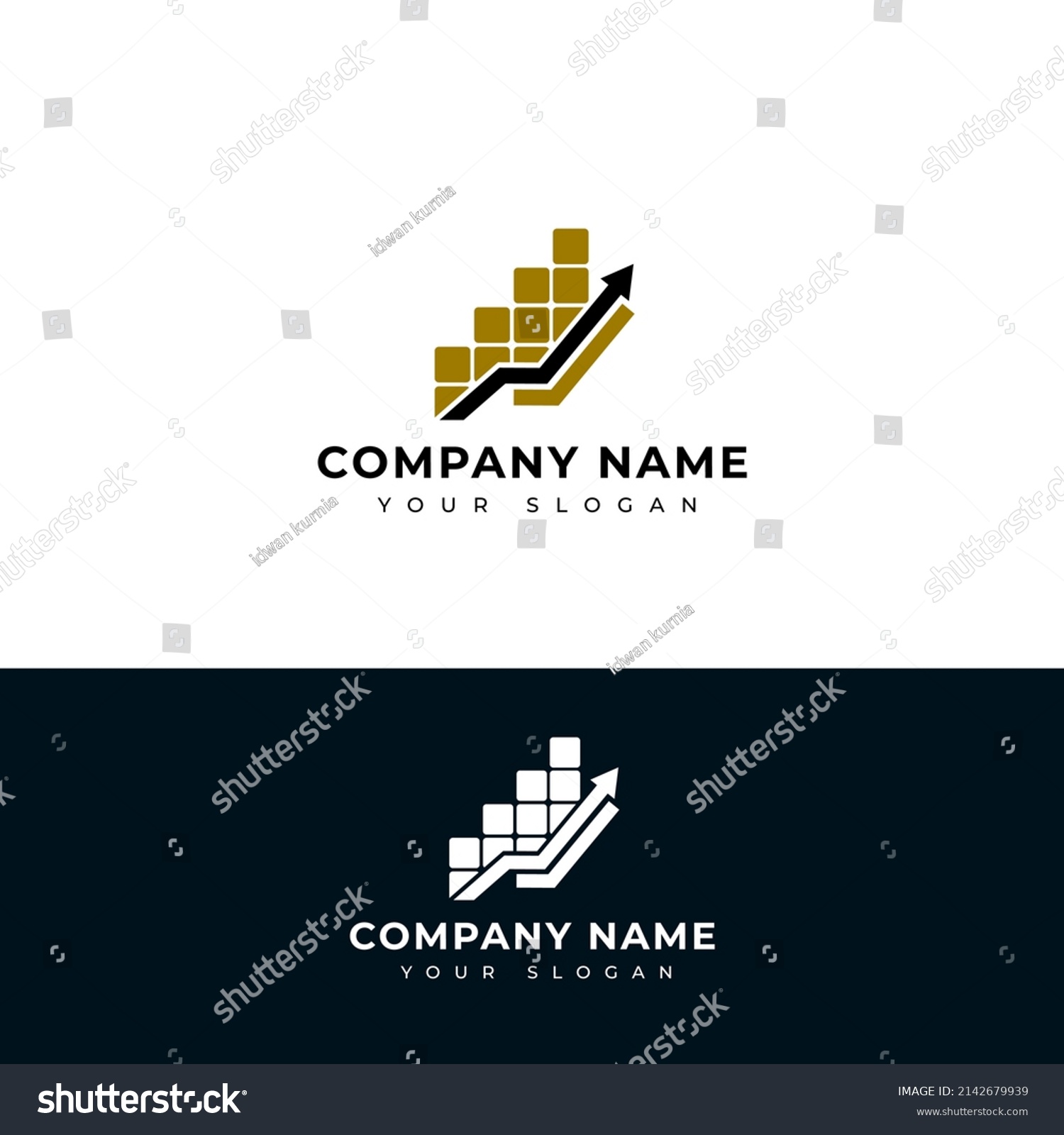 Finance Chart Logo Vector Design Stock Vector (Royalty Free) 2142679939 ...