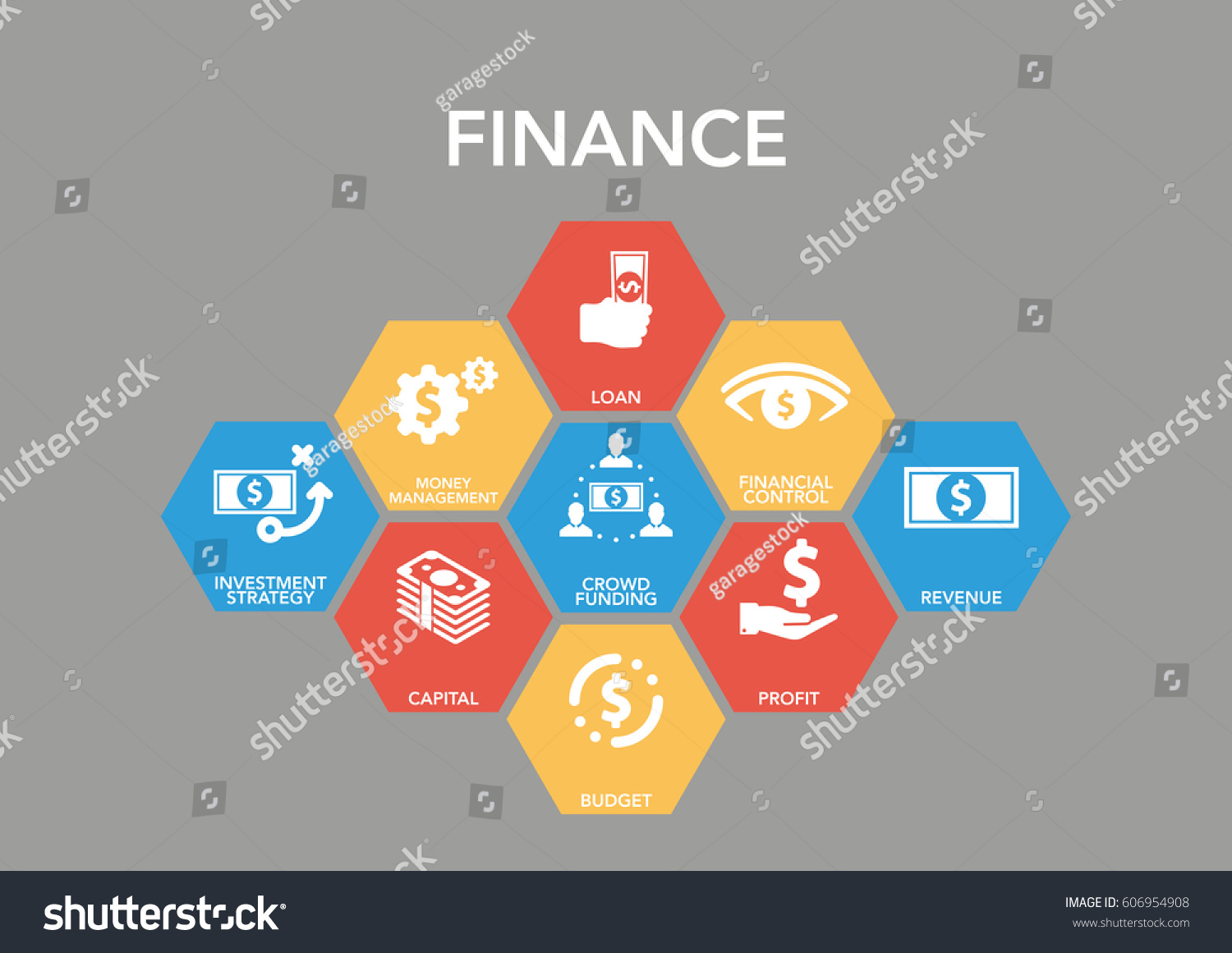 Finance Icon Concept Stock Vector (Royalty Free) 606954908 | Shutterstock