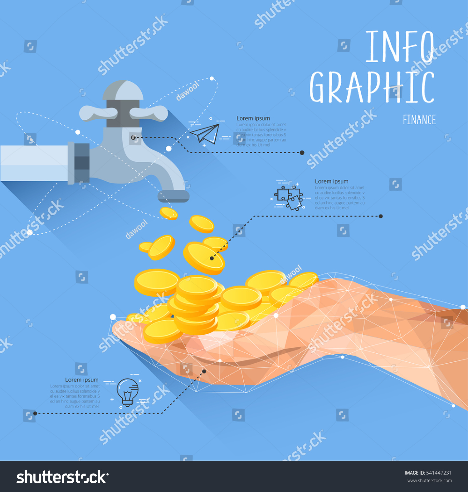 Finance Polygon Illustration Stock Vector (Royalty Free) 541447231 ...