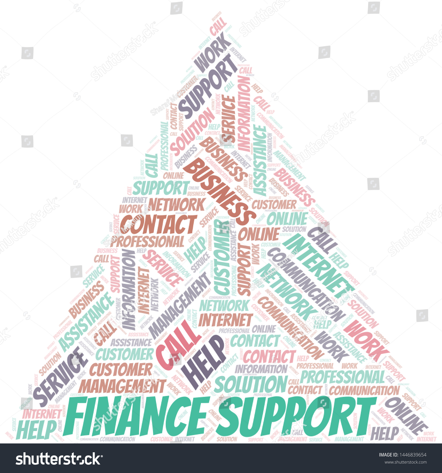Finance Support Word Cloud Vector Made Stock Vector (Royalty Free ...