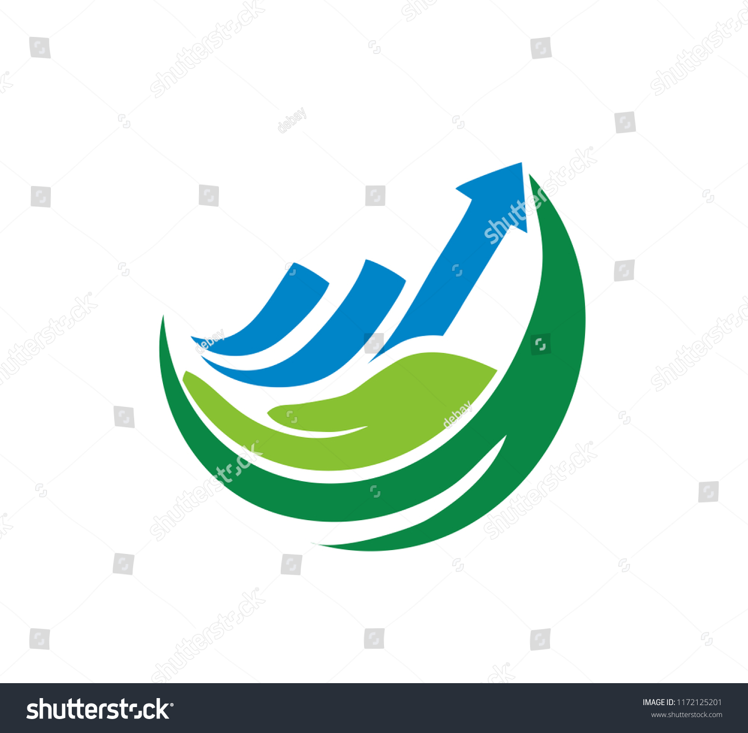 Financial Growth Vector Stock Vector (Royalty Free) 1172125201 ...