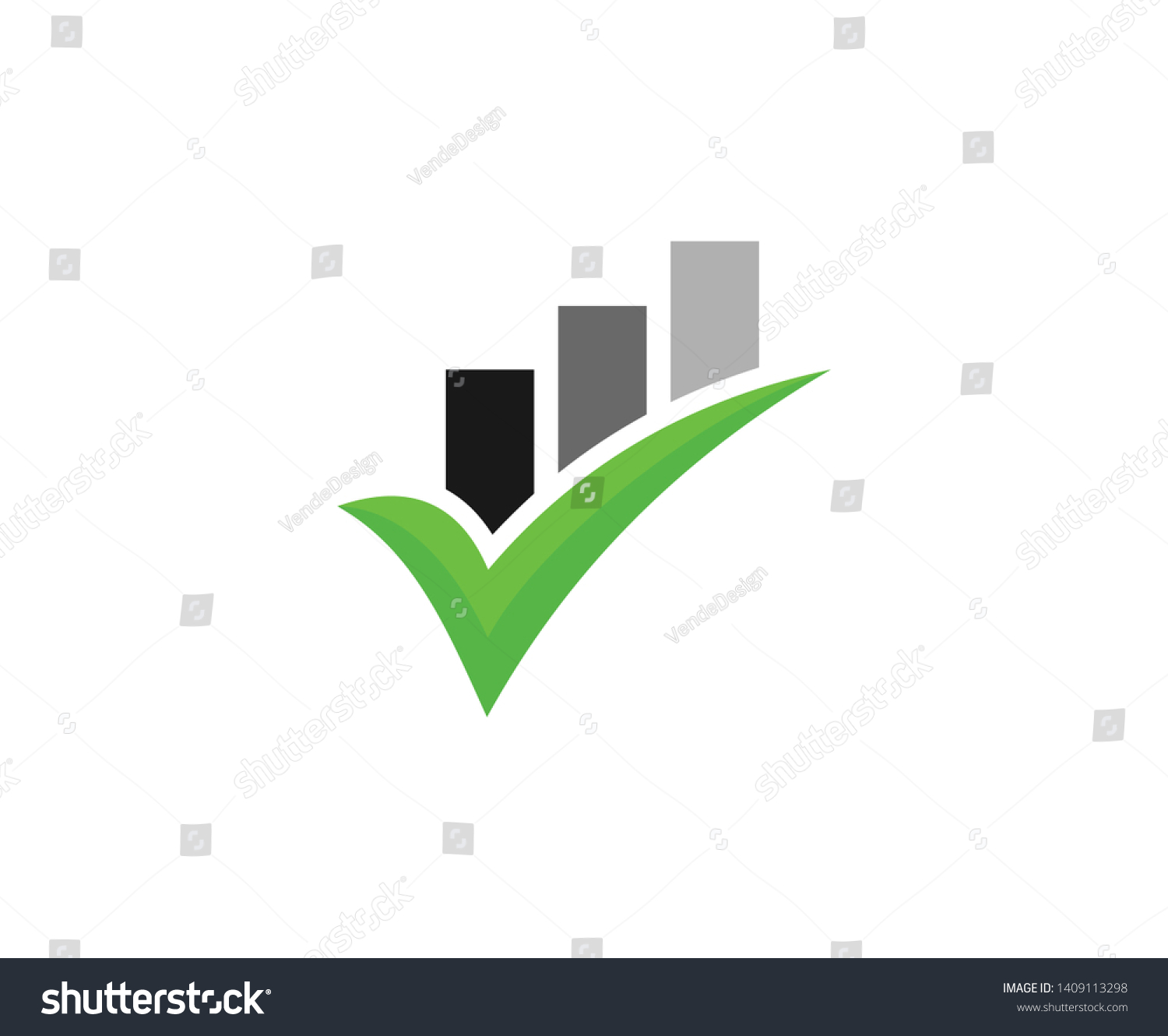 Financial Logo Check Mark Vector: vector de stock (libre de regalías ...