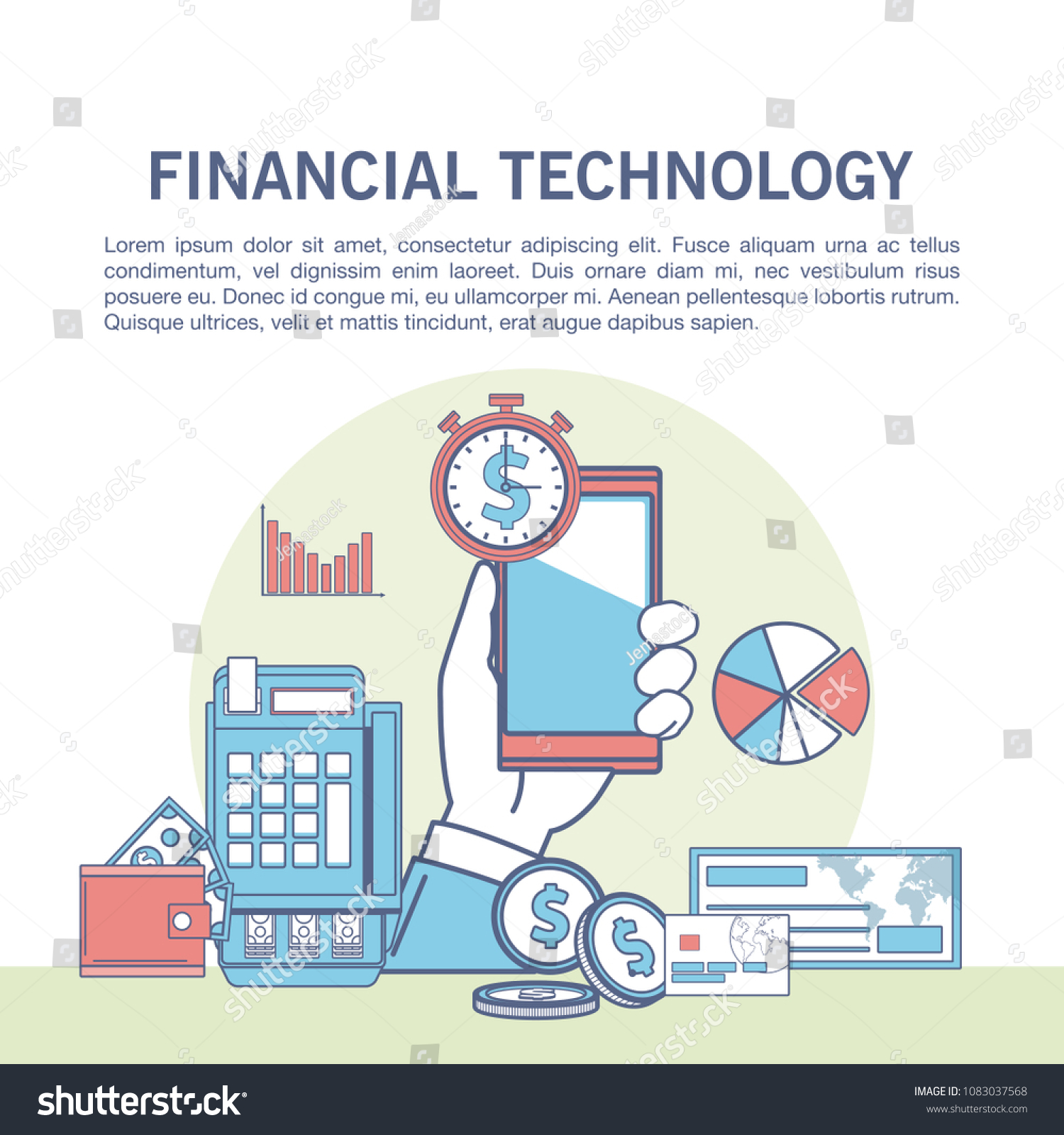 Financial Technology Infographic Stock Vector (Royalty Free) 1083037568