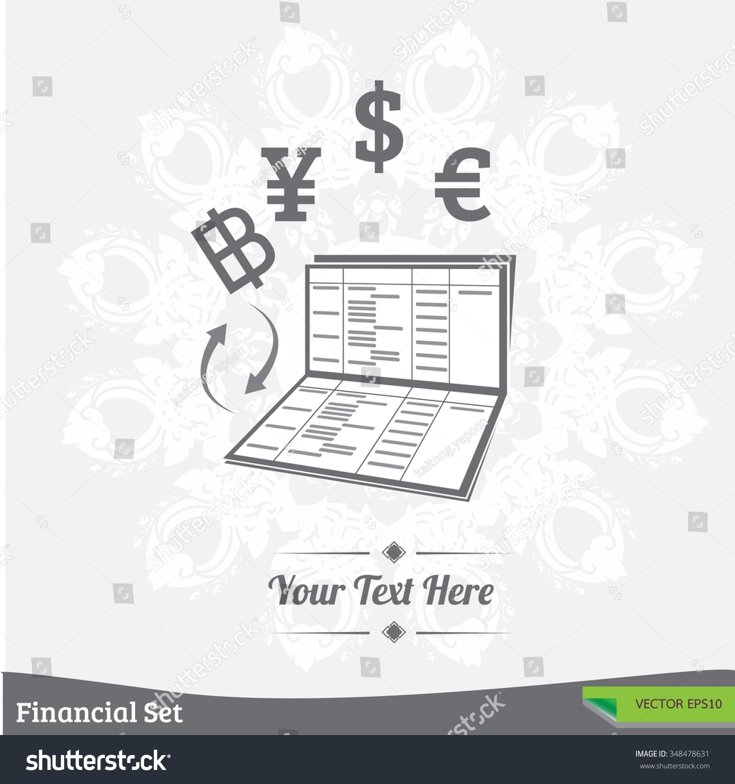 Financial Transactions Exchange Logo Stock Vector (Royalty Free ...