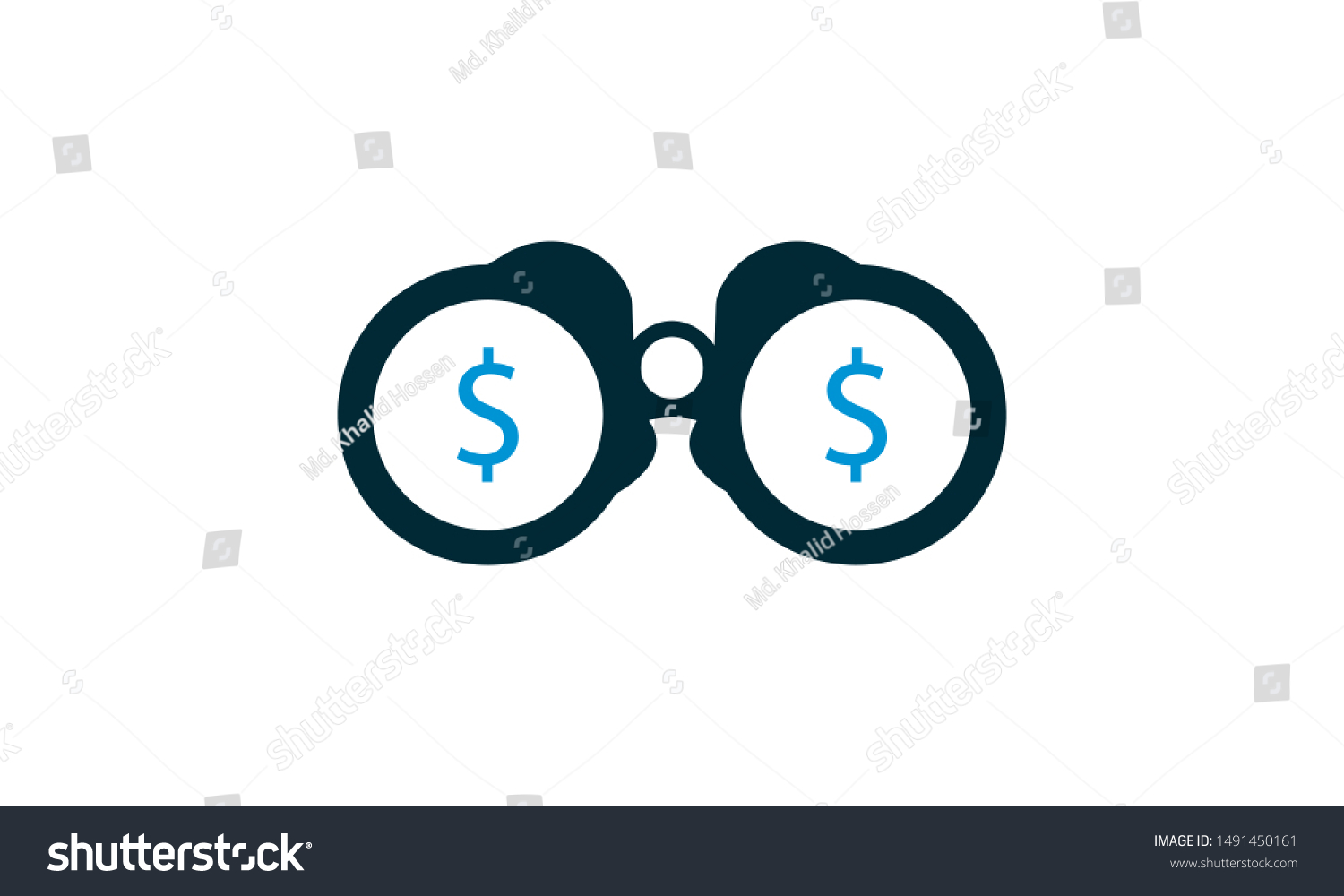 Financial Vision Icon Concept Vector Illustration Stock Vector (Royalty ...