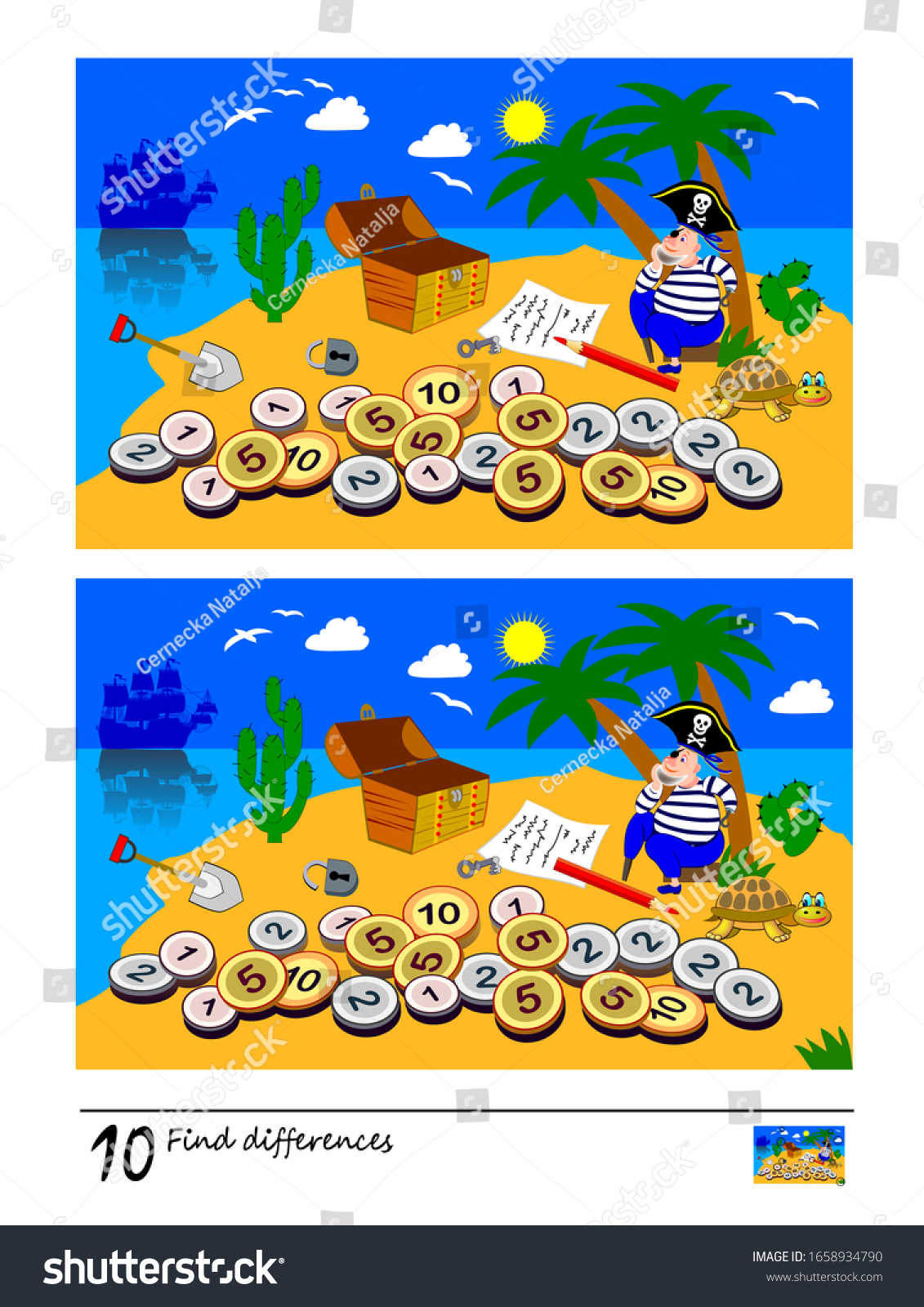Find 10 Differences Logic Puzzle Game Stock Vector (Royalty Free ... Find 10 Differences Logic Puzzle Game Stock Vector (Royalty Free ...