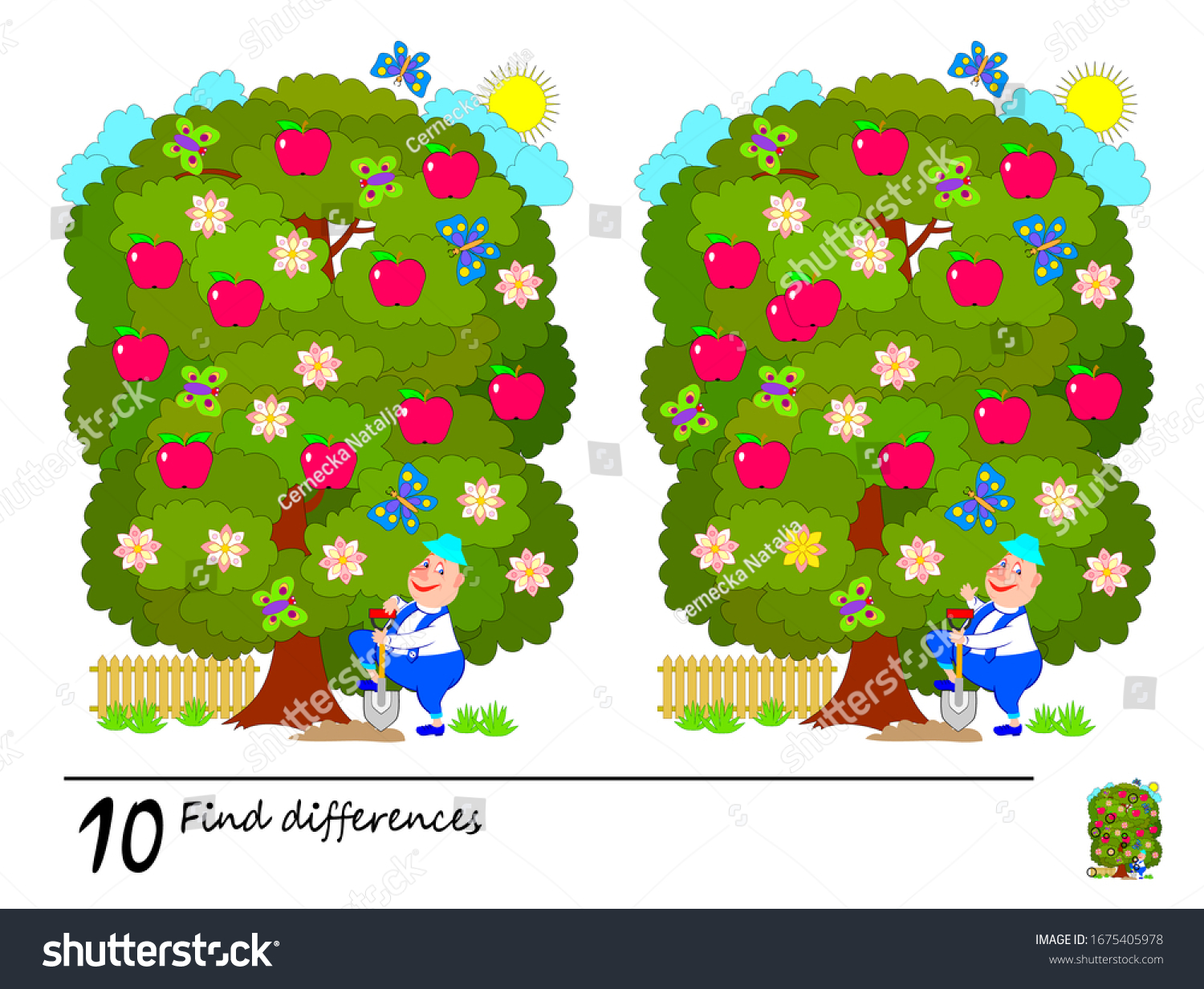 Find 10 Differences Logic Puzzle Game Stock Vector (Royalty Free ... Find 10 Differences Logic Puzzle Game Stock Vector (Royalty Free ...