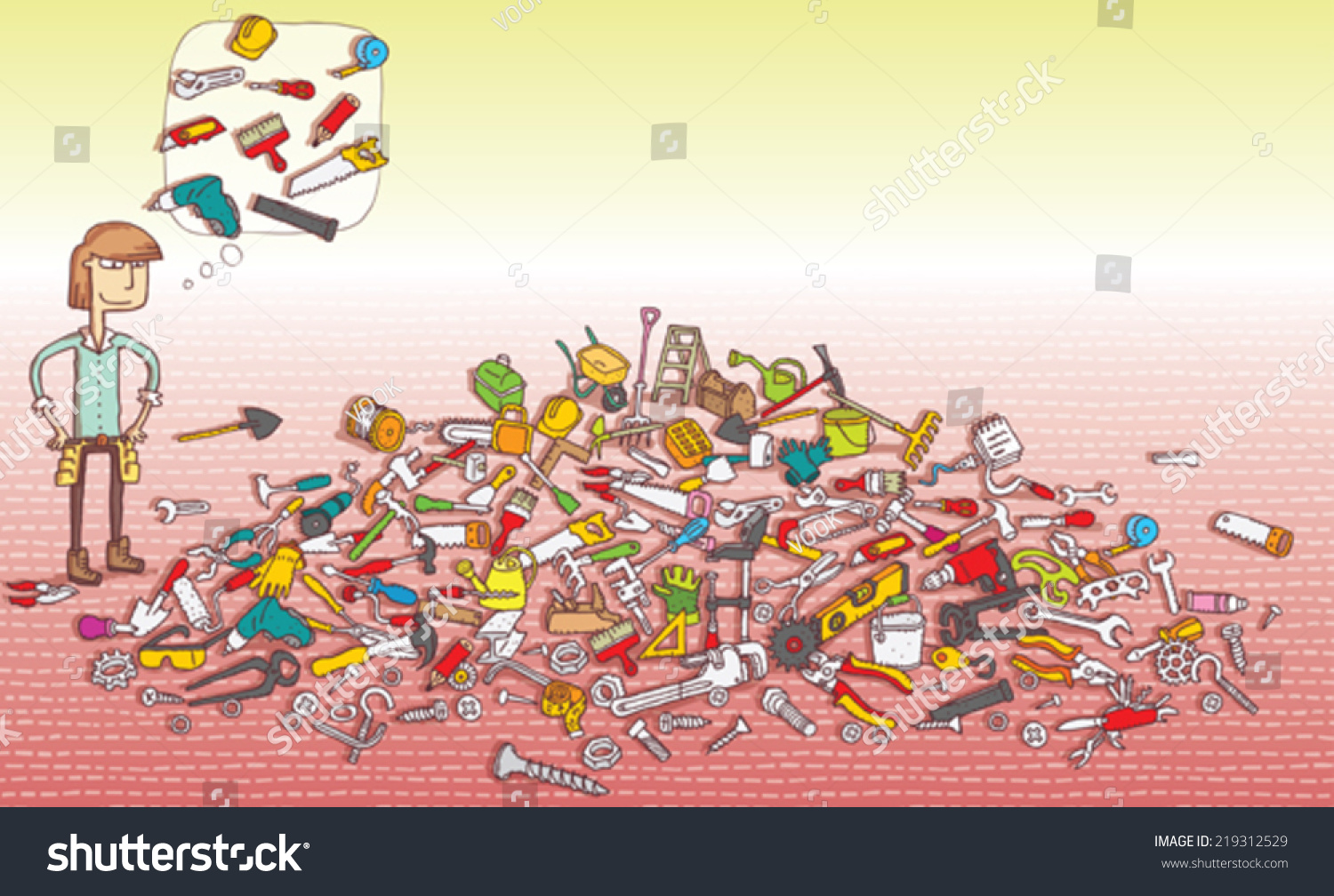 Find Objects Visual Game Solution Hidden Stock Vector Royalty Free 219312529