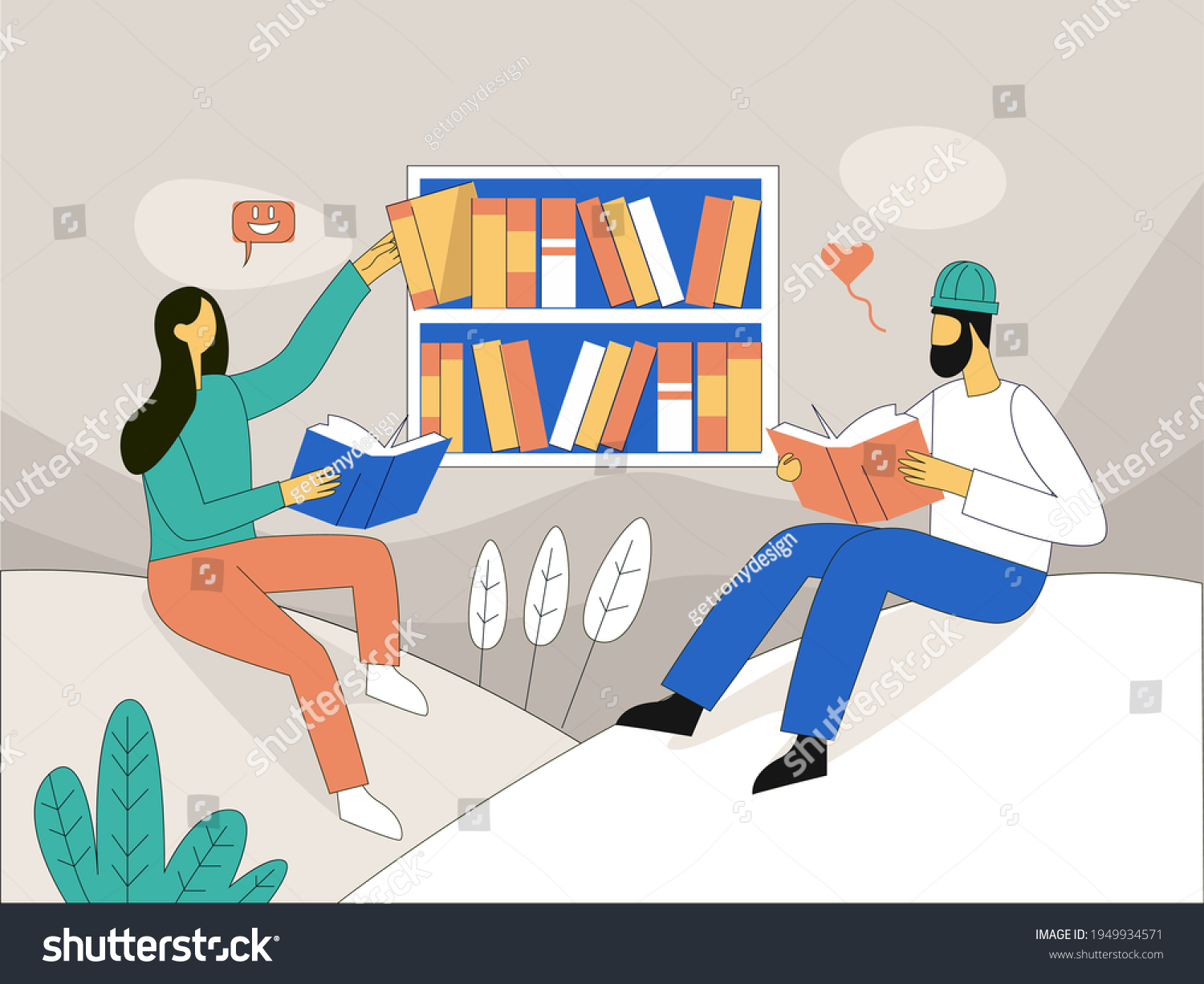 Find Your Book Illustration Concept Vector Stock Vector (Royalty Free ...