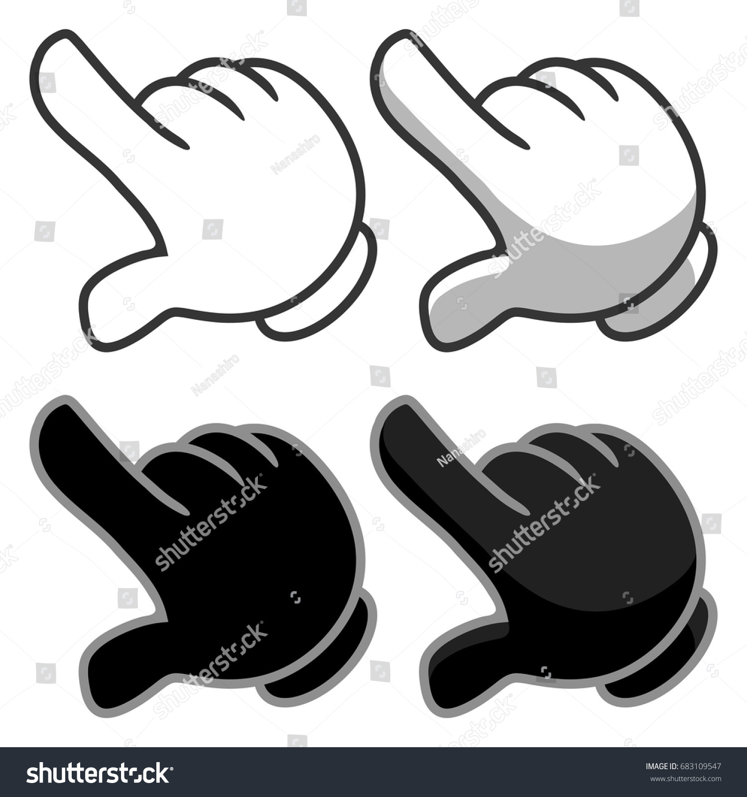 Finger Arrow Icon: vector de stock (libre de regalías) 683109547 ...