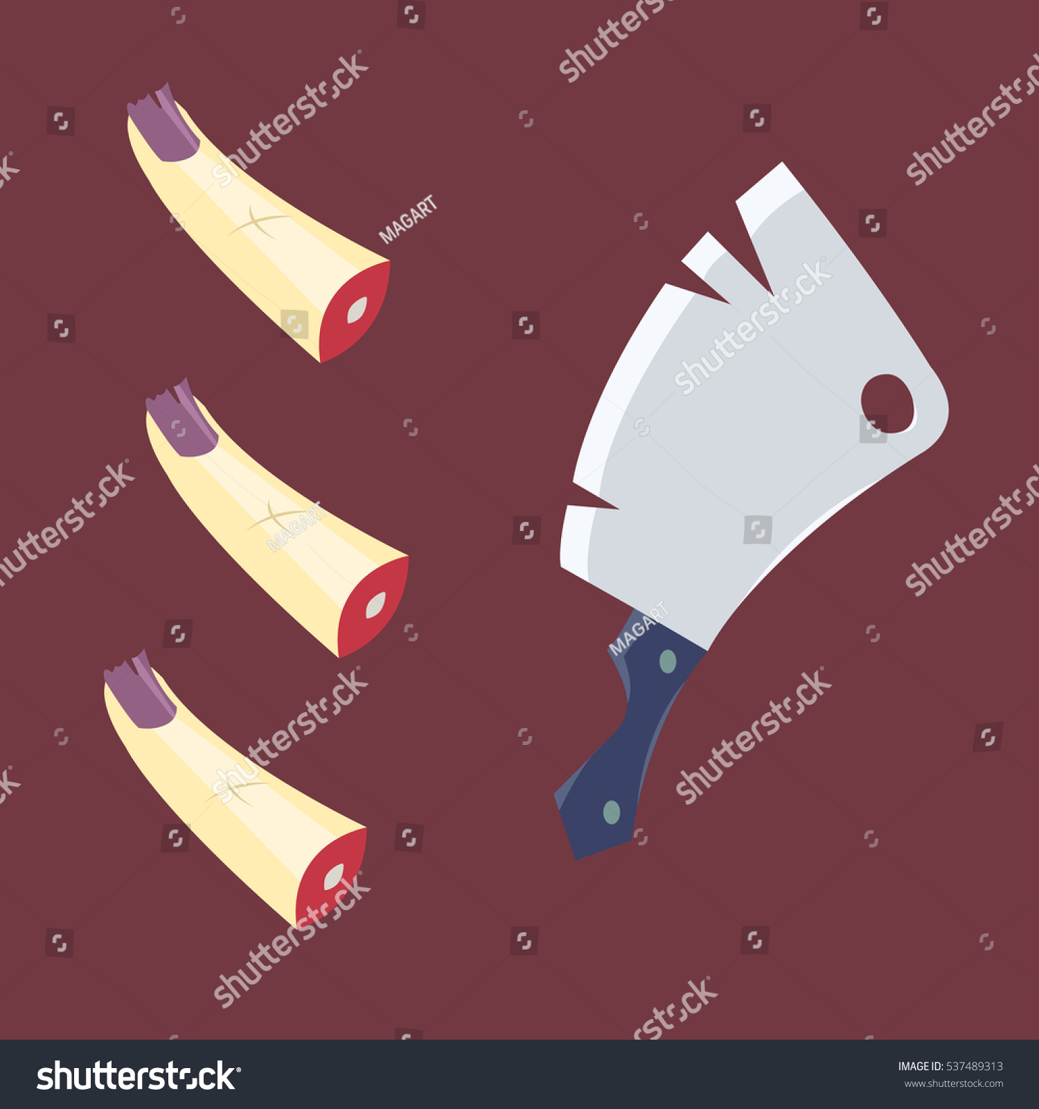 Finger Butcher Stock Vector (Royalty Free) 537489313 | Shutterstock