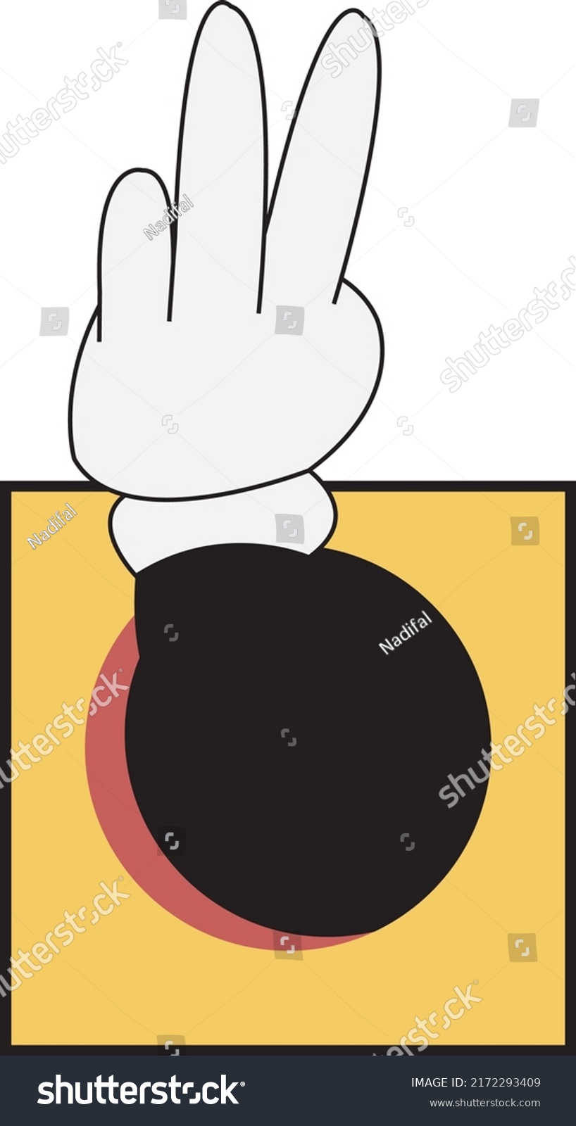 Finger Hole Vector Illustration Stock Vector (Royalty Free) 2172293409 ...