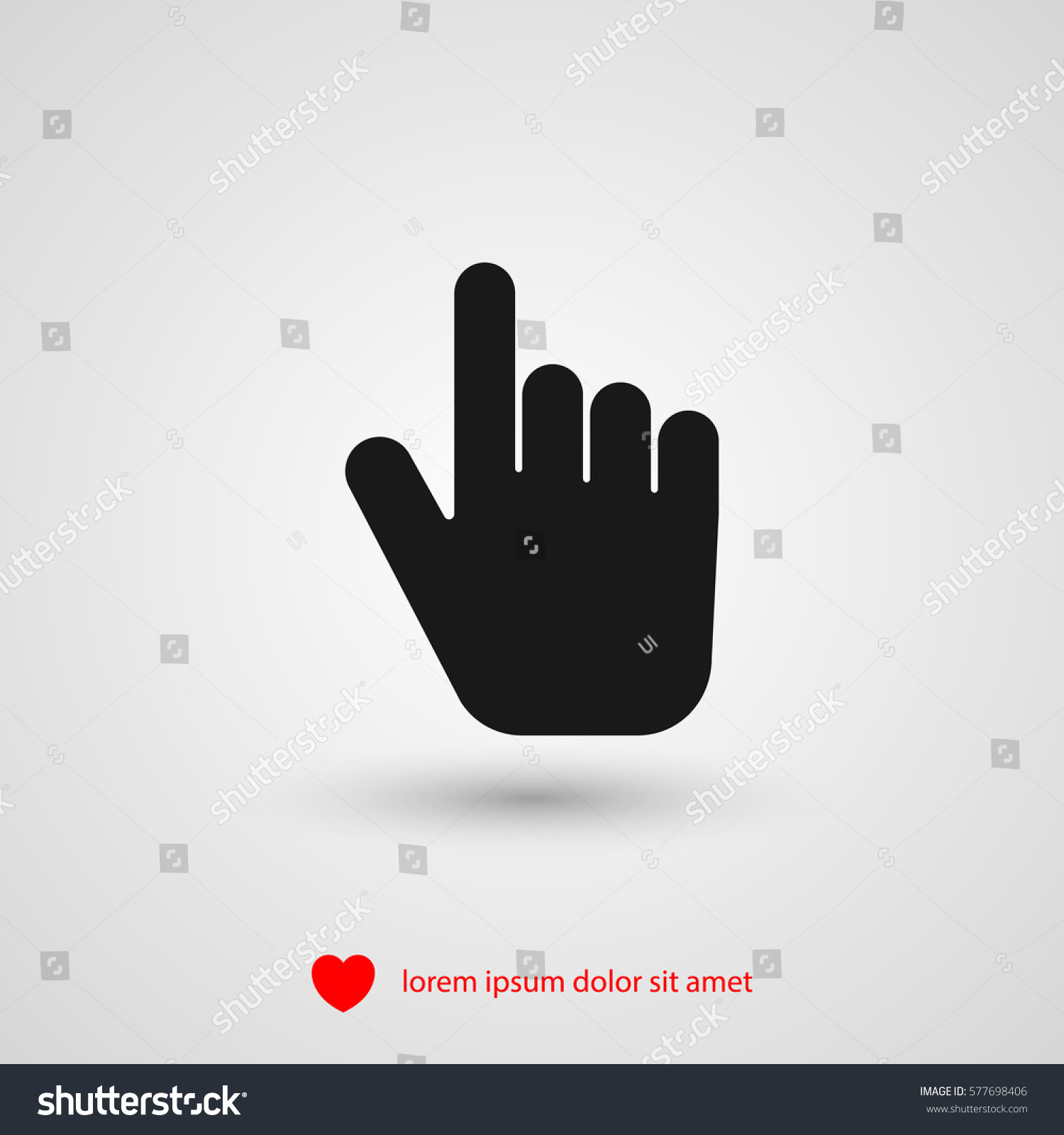 Finger Hand Vector Icon Stock Vector (Royalty Free) 577698406 ...