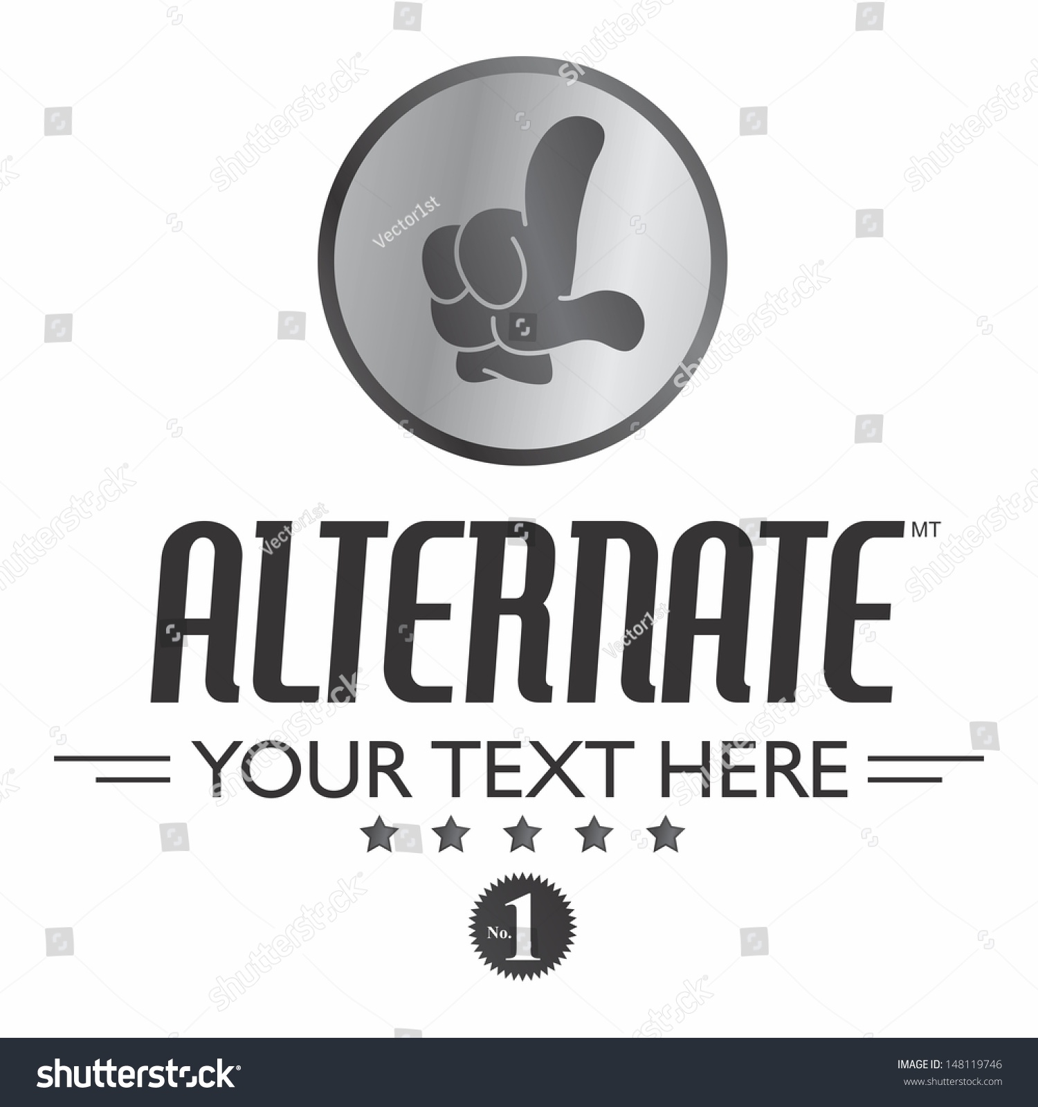 Finger Label Template Stock Vector (Royalty Free) 148119746 | Shutterstock