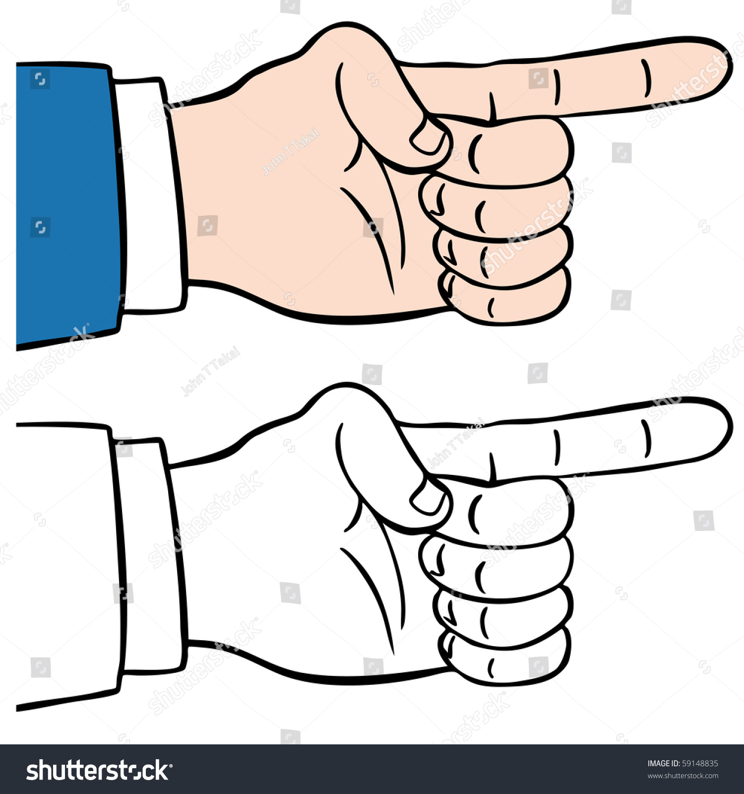 Finger Pointing Stock Vector (Royalty Free) 59148835 | Shutterstock