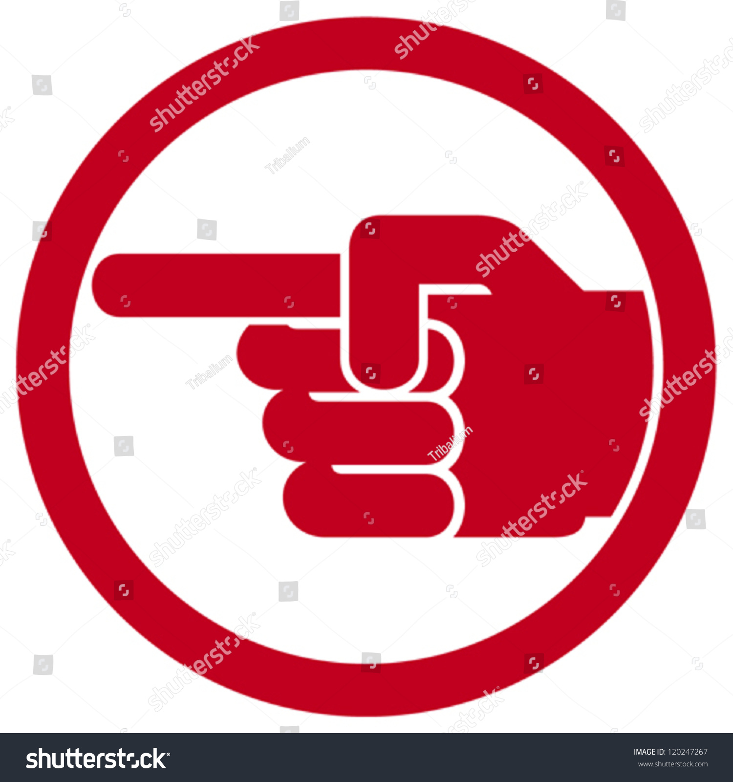 Finger Pointing Symbol Stock Vector 120247267 - Shutterstock