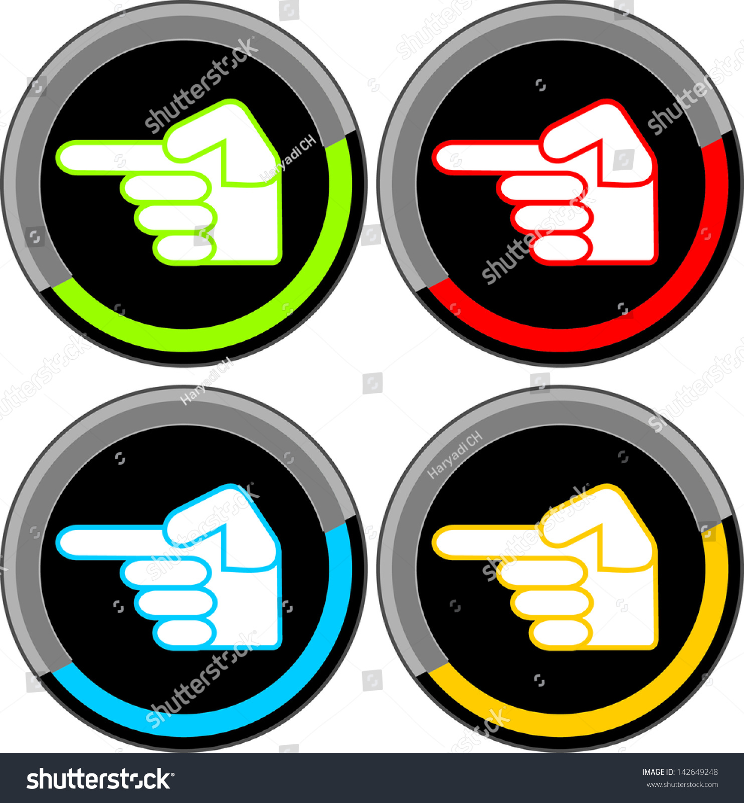 Finger Pointing Symbol Stock Vector (Royalty Free) 142649248 | Shutterstock
