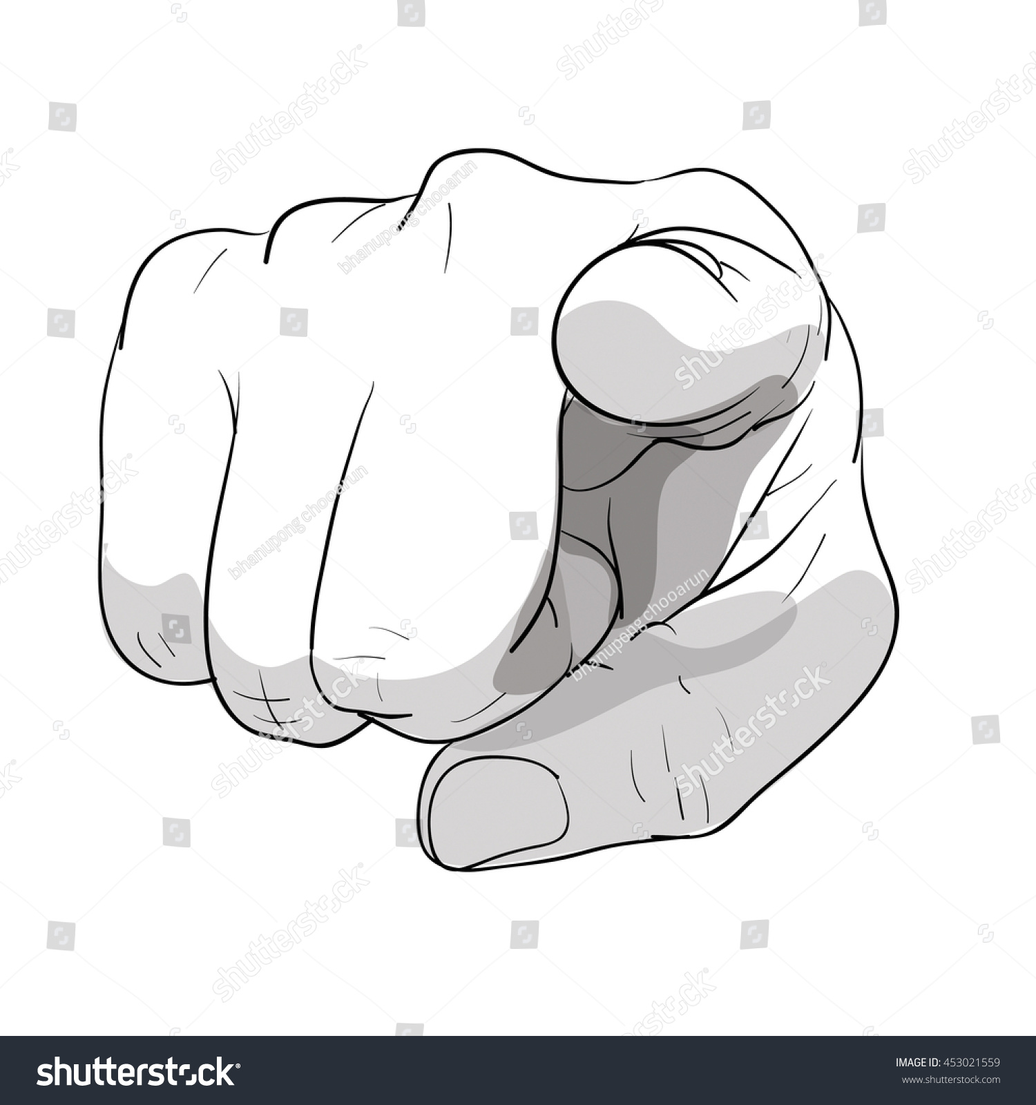 Finger Pointing You Vector Stock Vector (Royalty Free) 453021559 ...